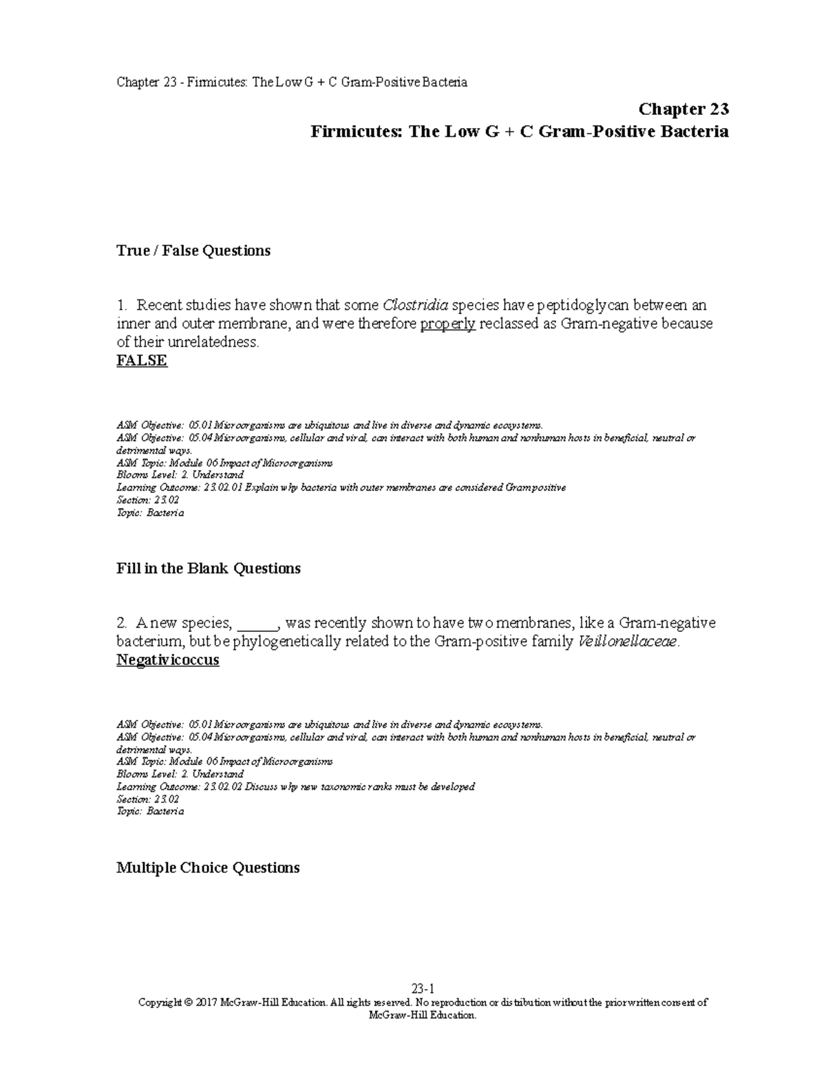 Chap023 - Prescotts 10th Ed. - Chapter 23 Firmicutes: The Low G + C ...