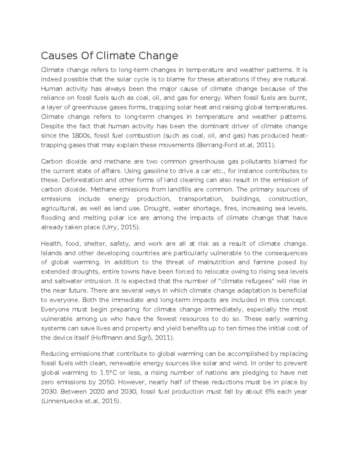 New Microsoft Word Document - Copy - Causes Of Climate Change Climate ...