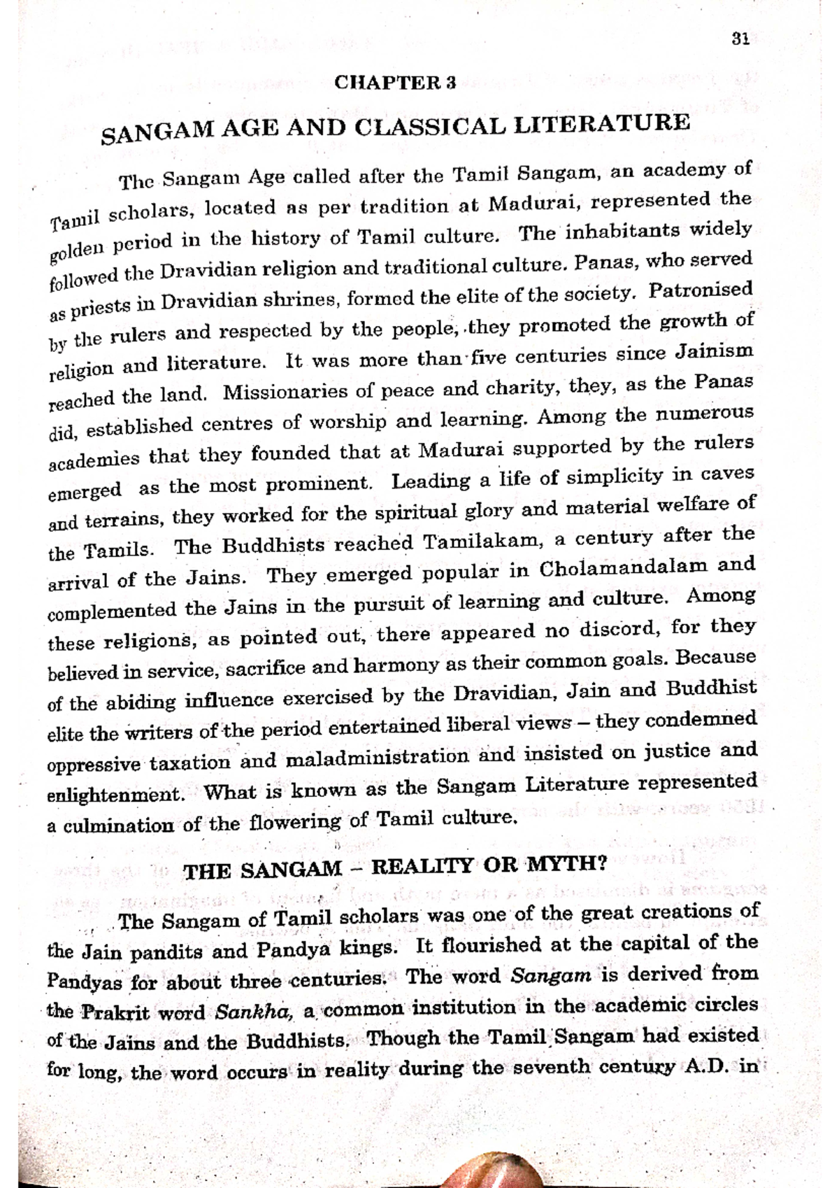 Sangam literature - History Of Tamil Nadu Paper I (Upto 18Th Century ...