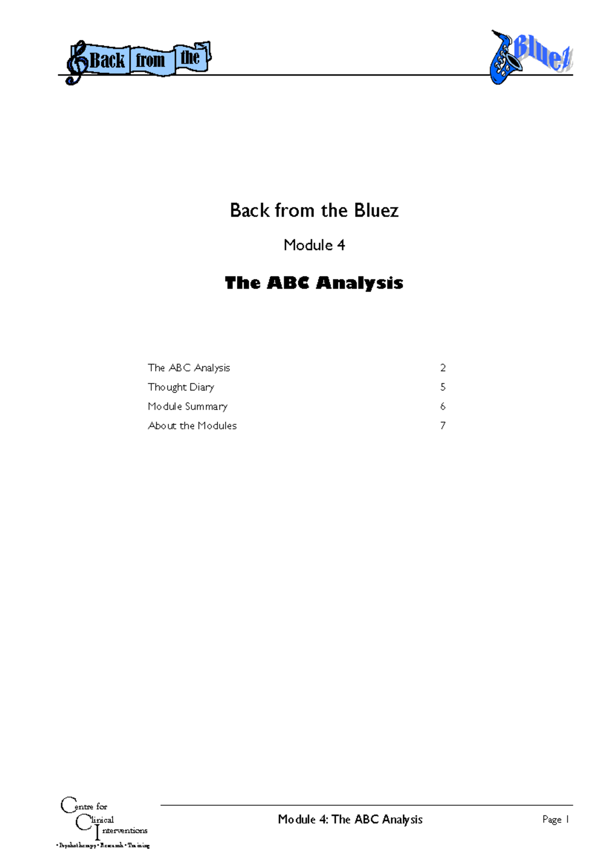 Back from the Bluez - 04 - The ABC Analysis - Centre for C linical I ...