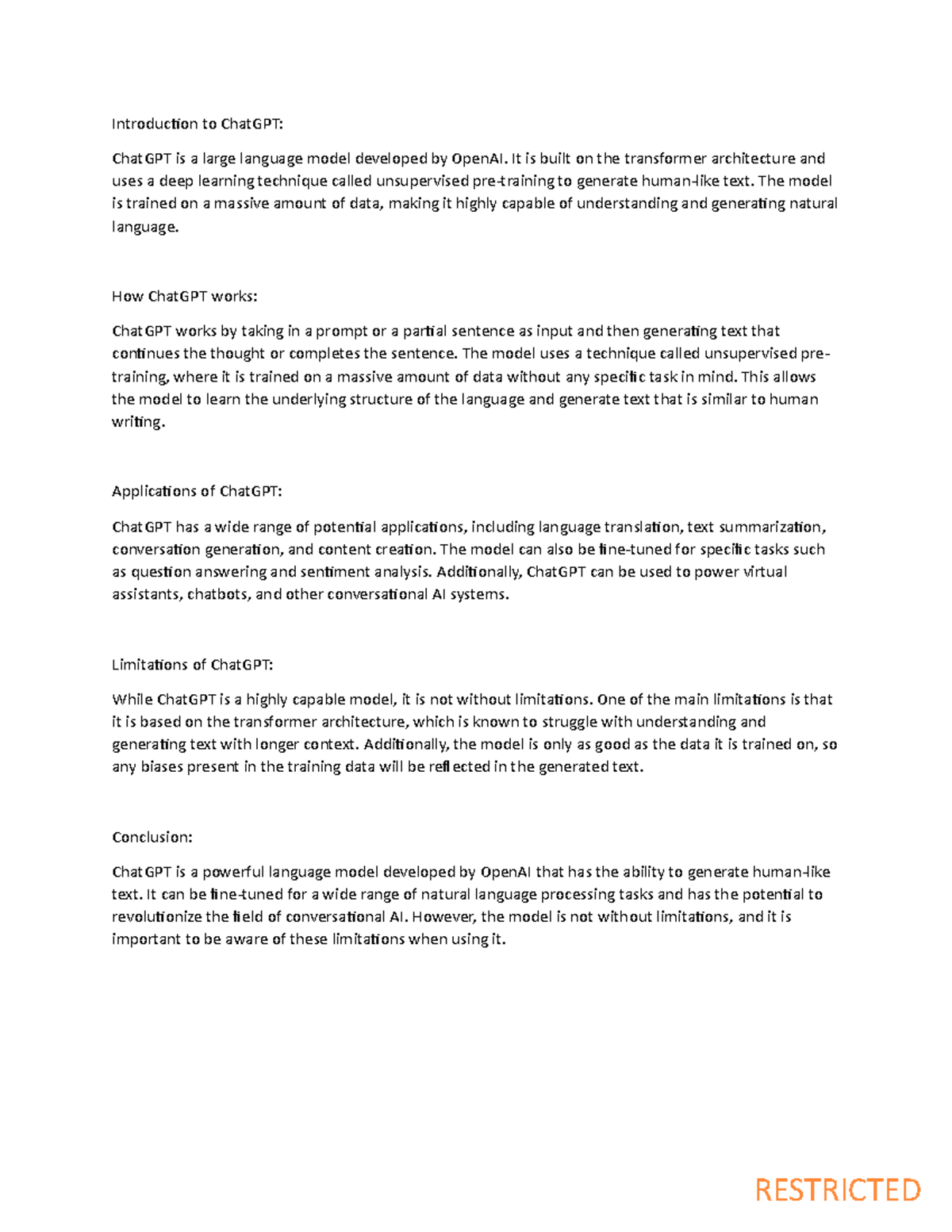 Chat Gpt-introduction-Olfu - Introduction to ChatGPT: ChatGPT is a ...