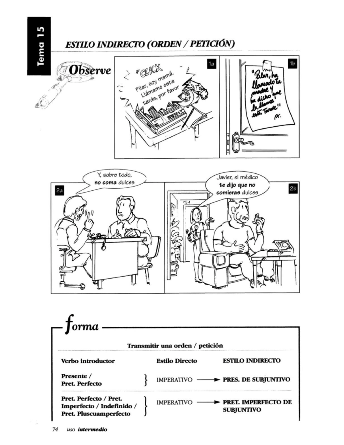 15 - Actividades de repaso sobre discurso directo e indirecto - ESTILO ...