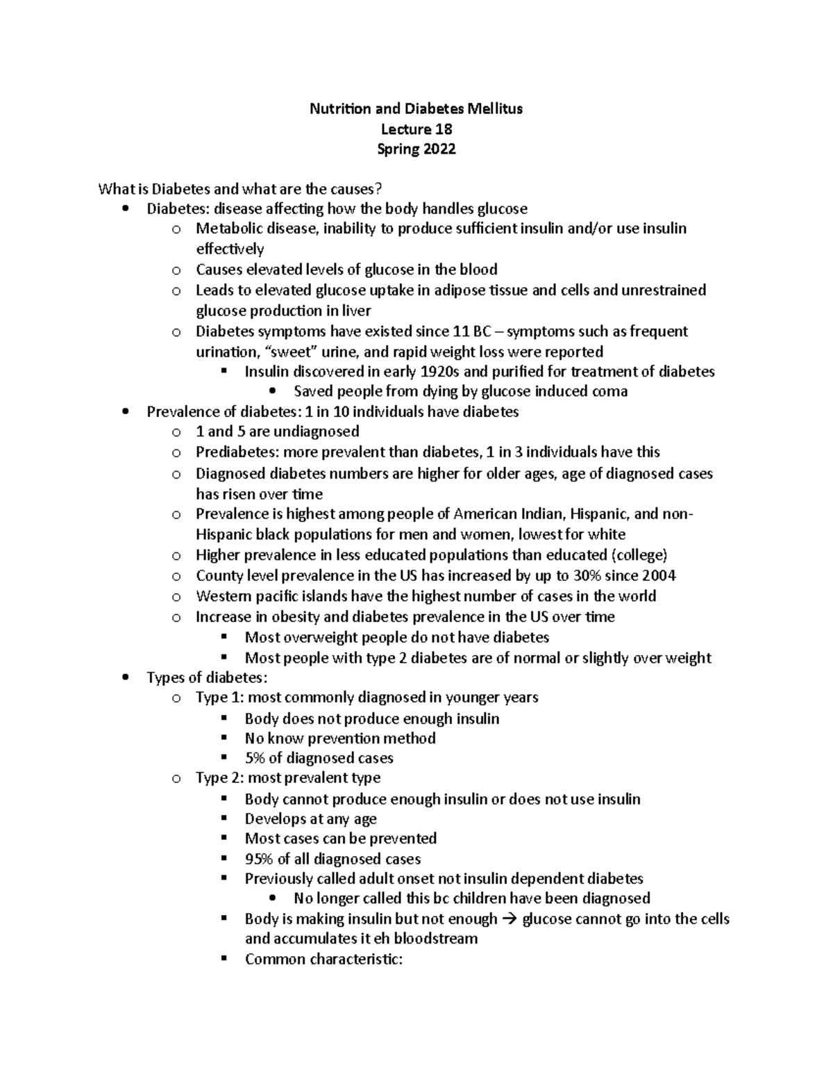 Nutrition and Diabetes Mellitus - Nutrition and Diabetes Mellitus ...