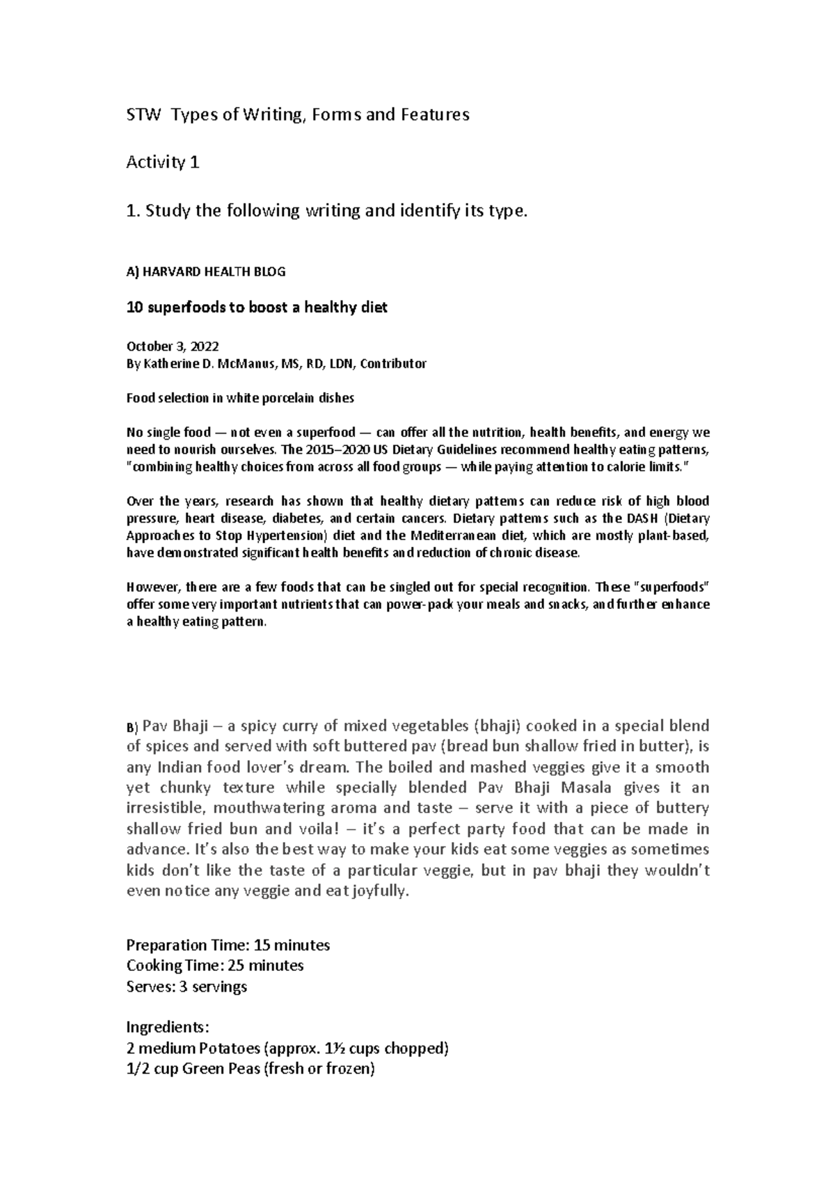 Scientific writing problem - STW Types of Writing, Forms and Features ...