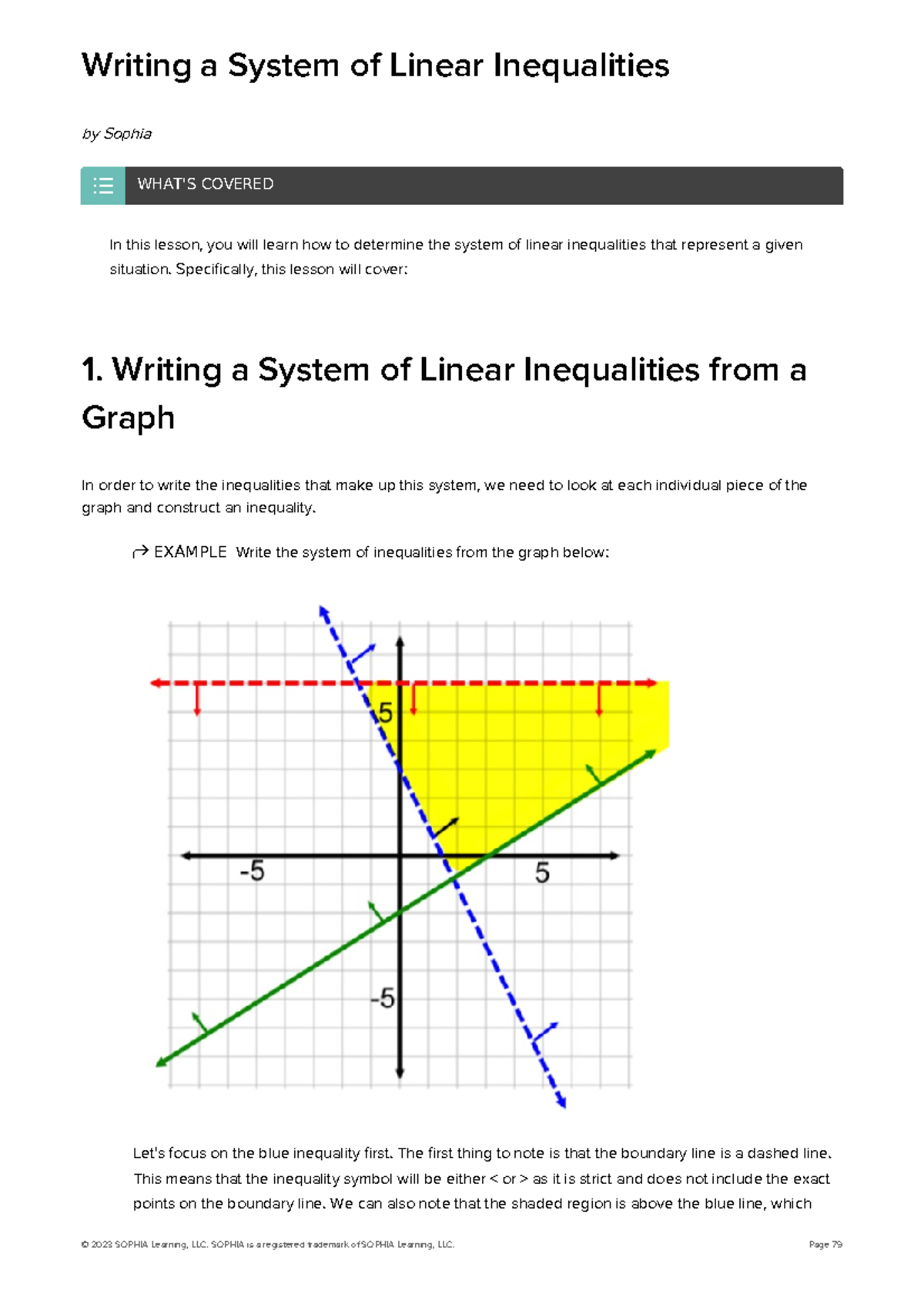 College Algebra unit-3-tutorials PDF5 - Writing a System of Linear Inequalities by Sophia In ...