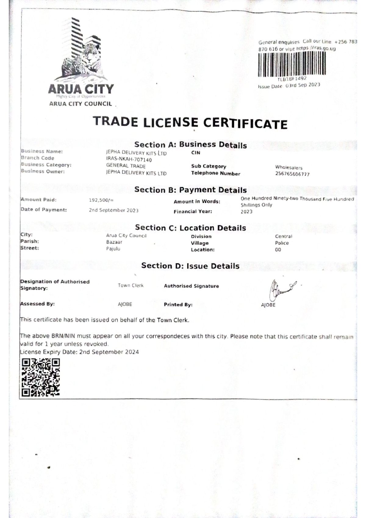 Training Lincense - Education - Studocu