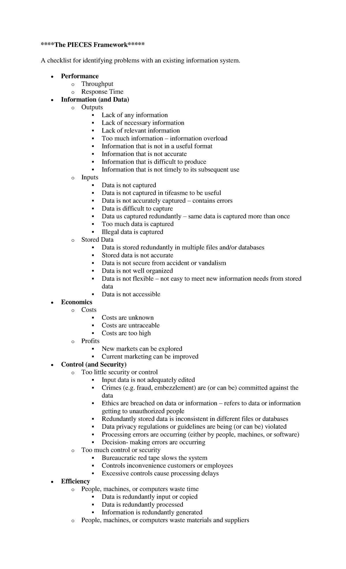 The- Pieces-Framework - The PIECES Framework* A checklist for ...