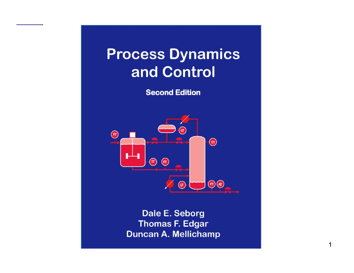 Chapter 1 - Professor Dong Meng. - Chapter 1 Process Dynamics a) Refers ...