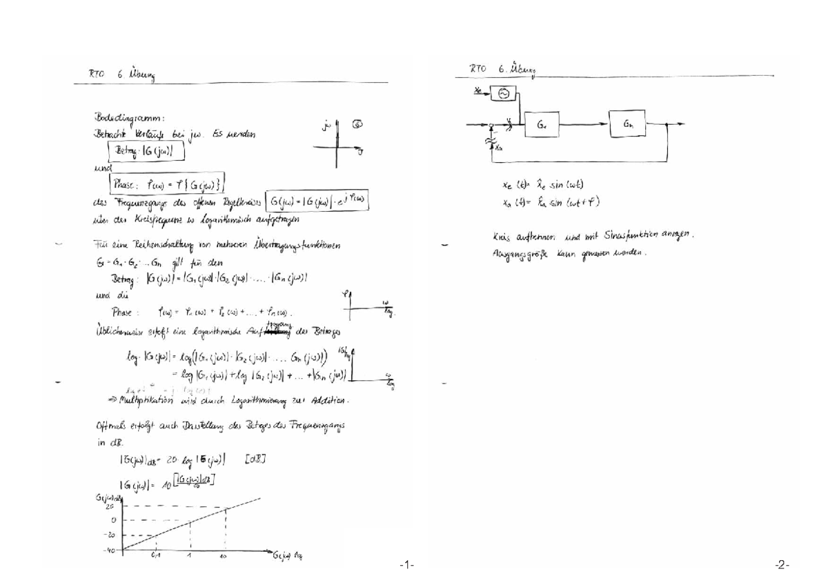 Loesung Übungsaufgabe 06 (gescannt) - Grundlagen der Regelungstechnik ...