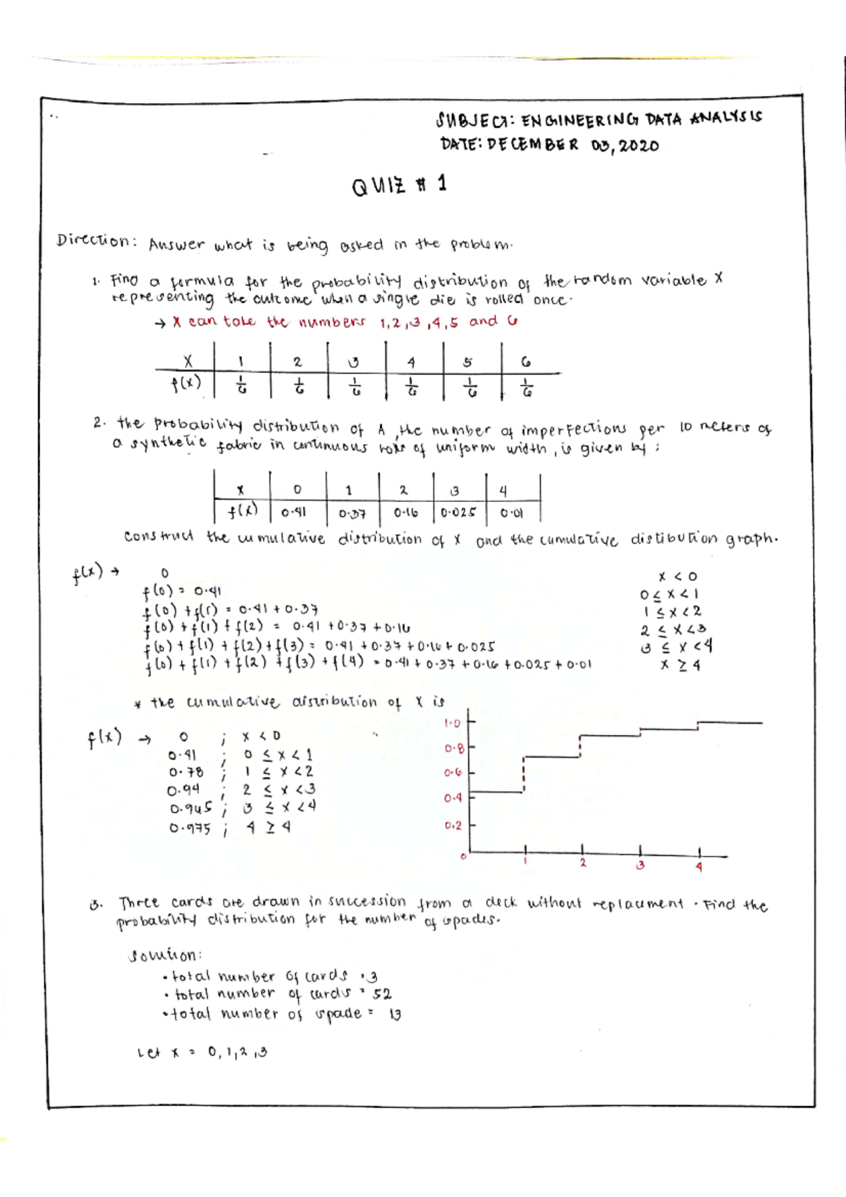 EDA Quiz1 - Problem Solving/Essay - Mechanical Engineering - NVSU - StuDocu