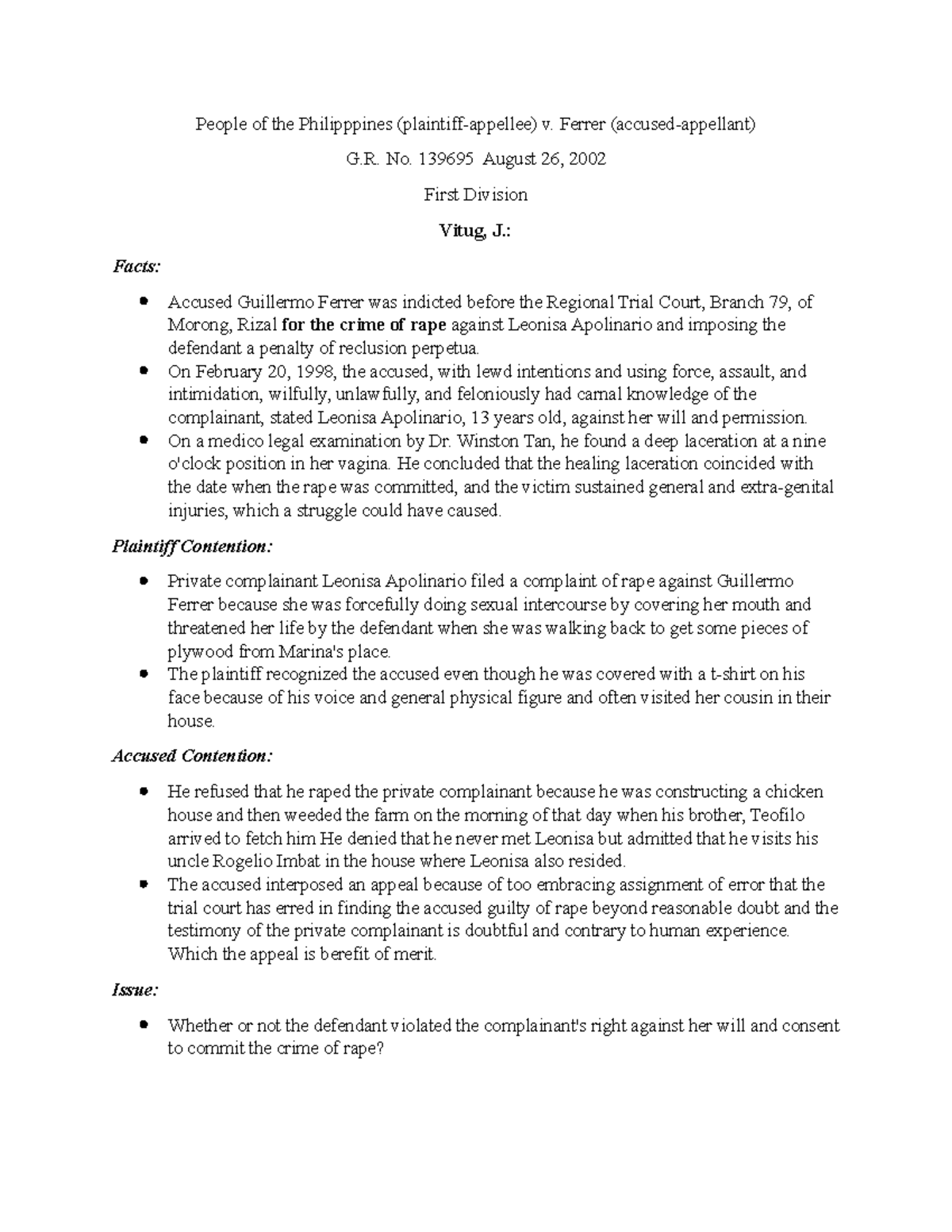 5 - Case Digest - People of the Philipppines (plaintiff-appellee) v ...