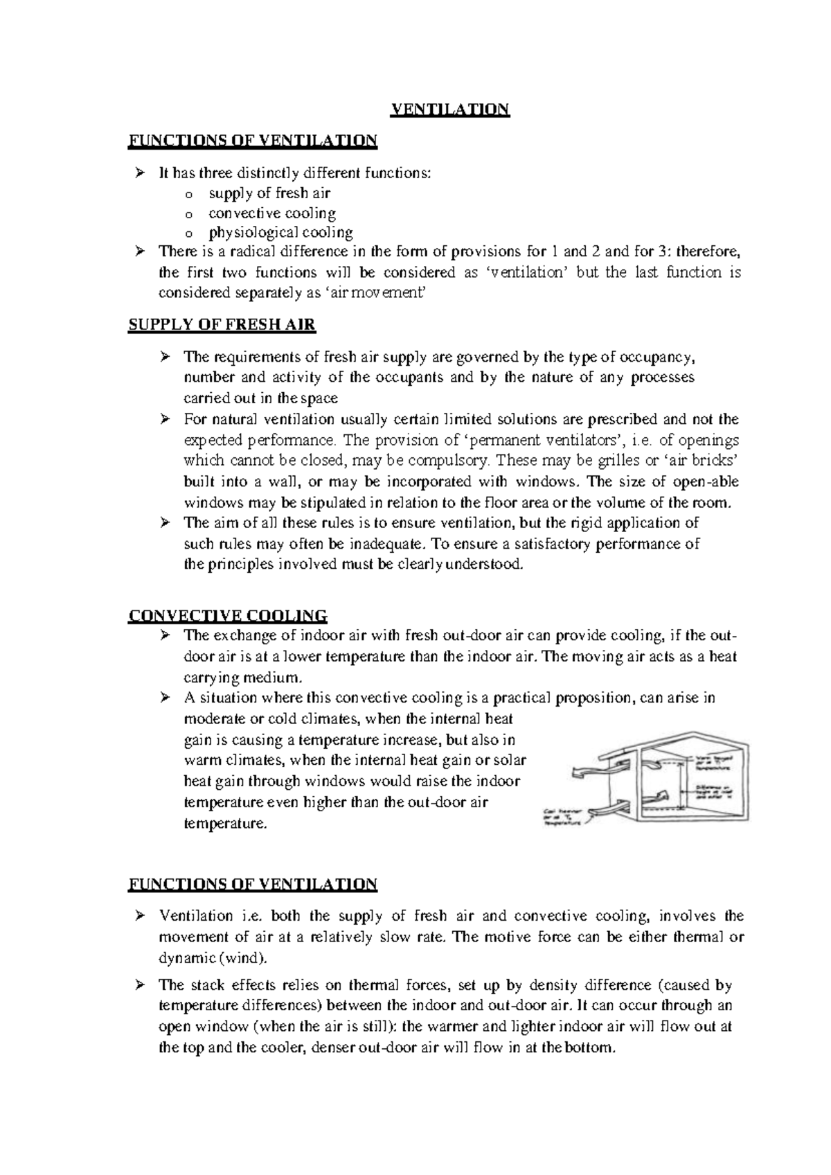 Ventilation AND Daylighting - VENTILATION FUNCTIONS OF VENTILATION It ...