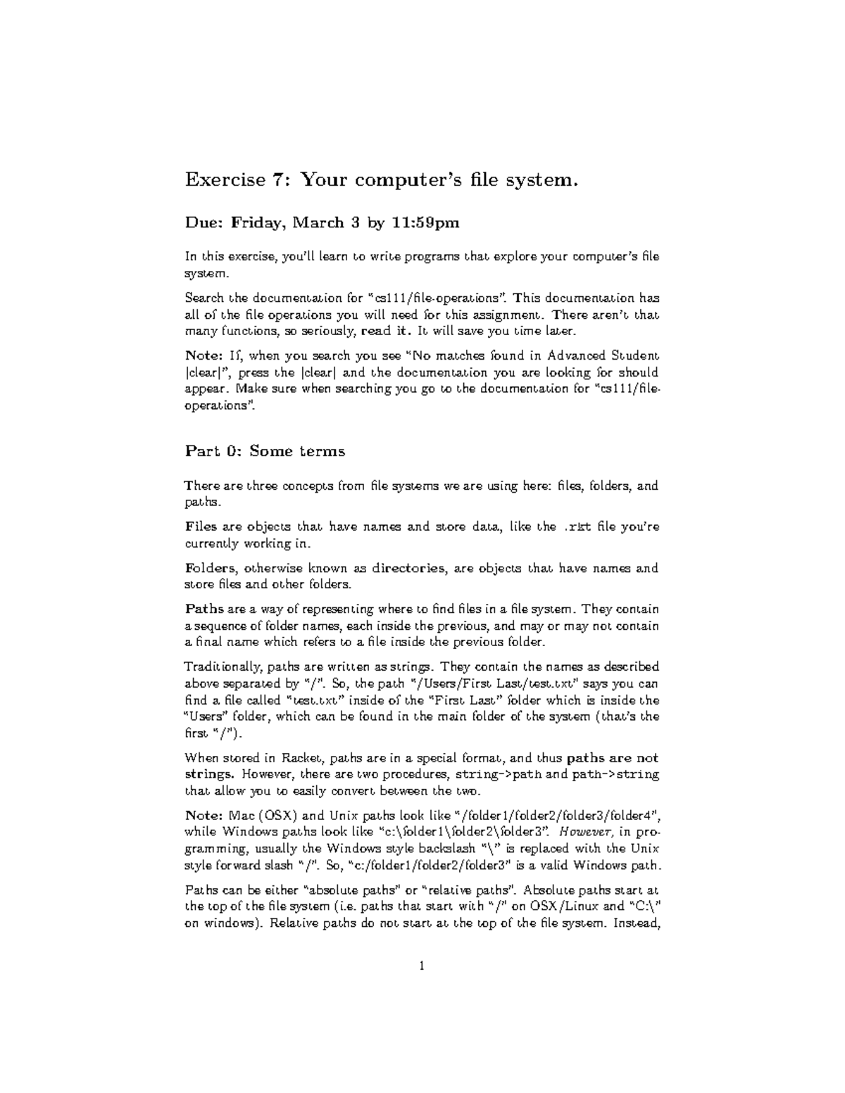 Ex7final - Write a computer program - Exercise 7: Your computer’s file ...