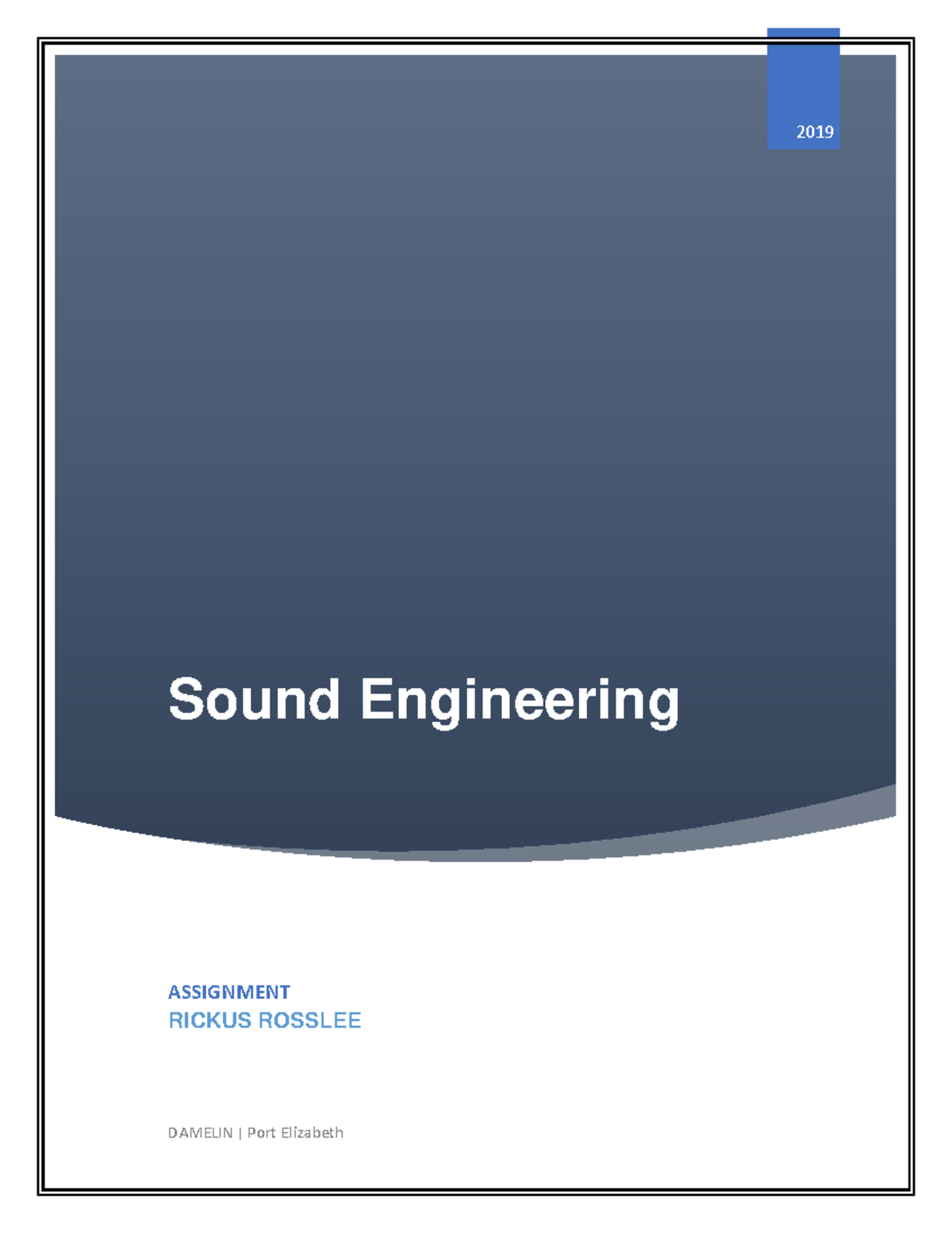 Sound Engineering Assignment - Warning: TT: undefined function: 32 ...