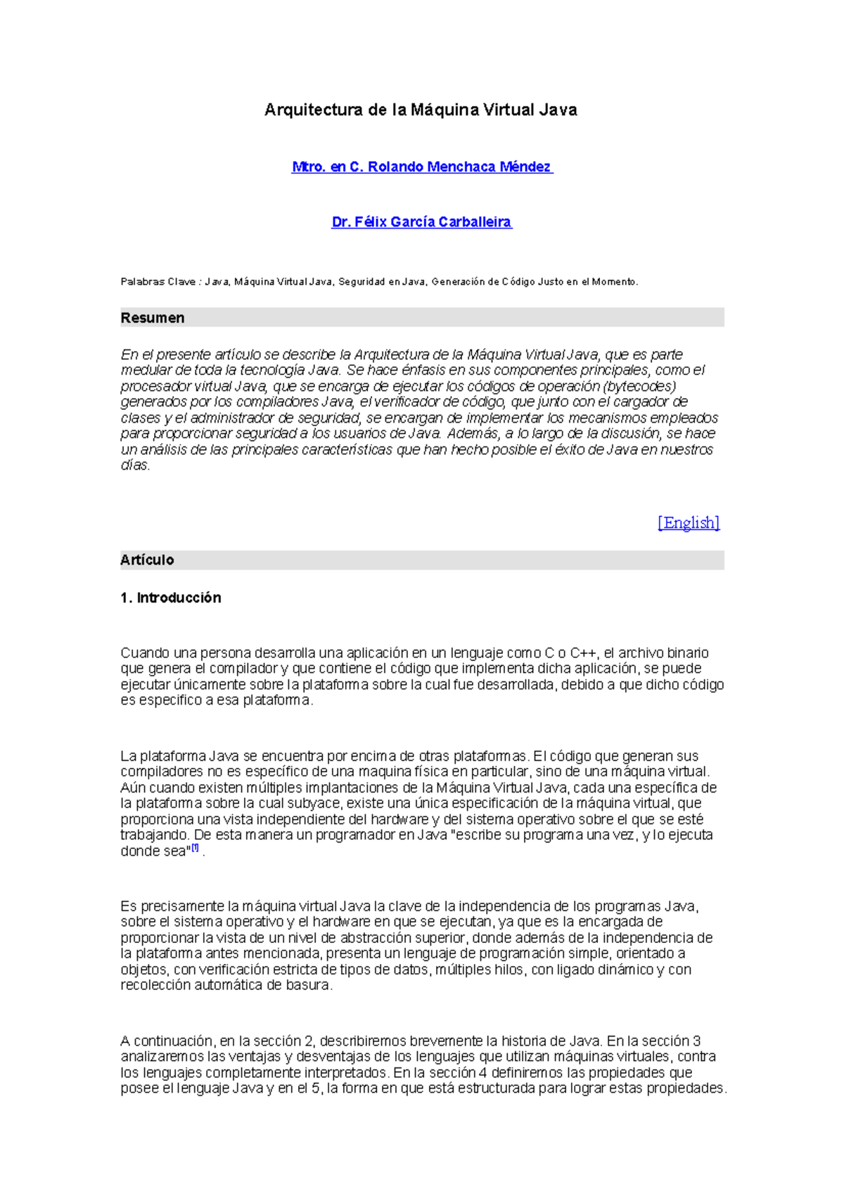 Arq JVM - Arquitectura de la Máquina Virtual Java Mtro. en C. Rolando ...