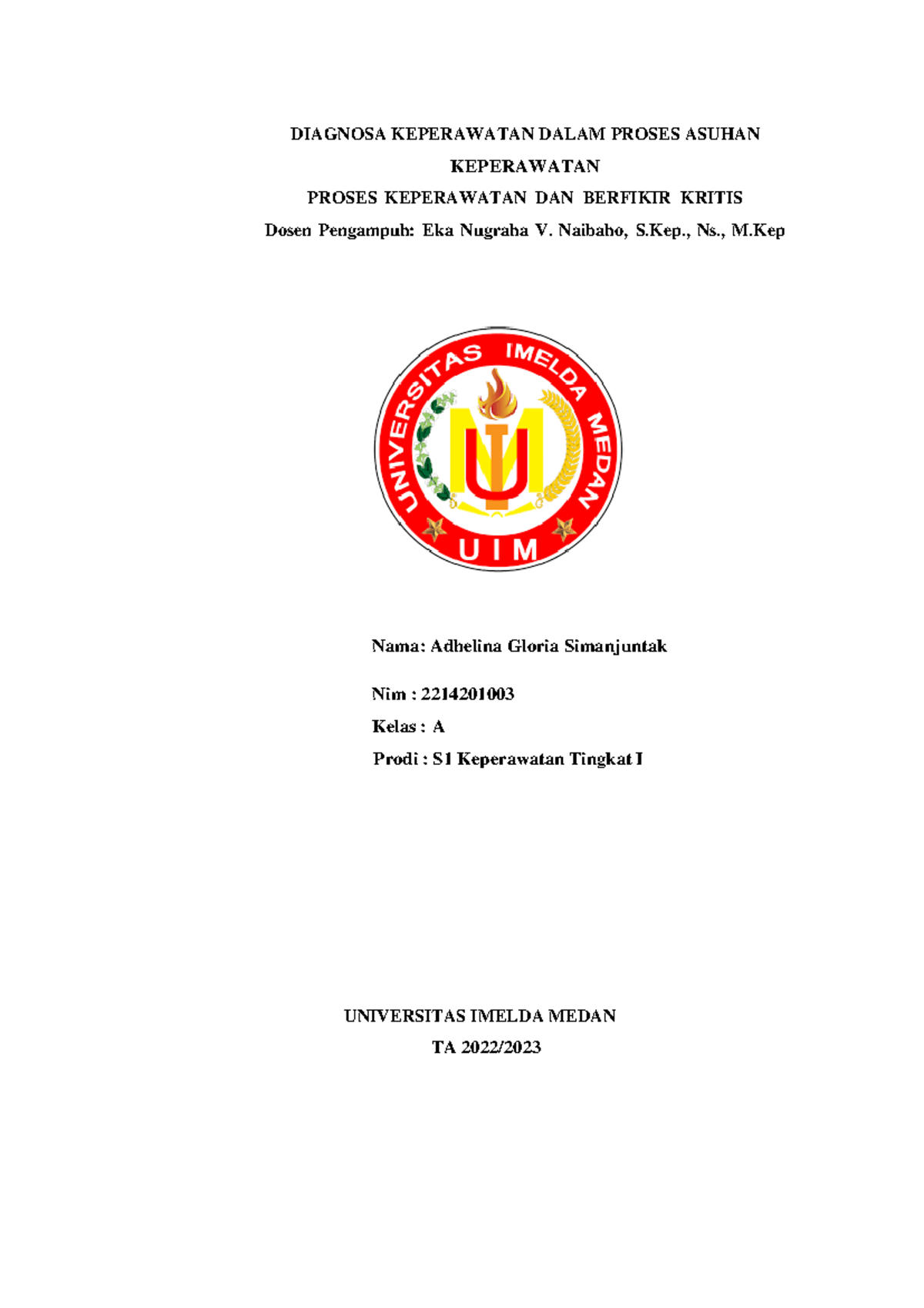 Format askep - DIAGNOSA KEPERAWATAN DALAM PROSES ASUHAN KEPERAWATAN ...