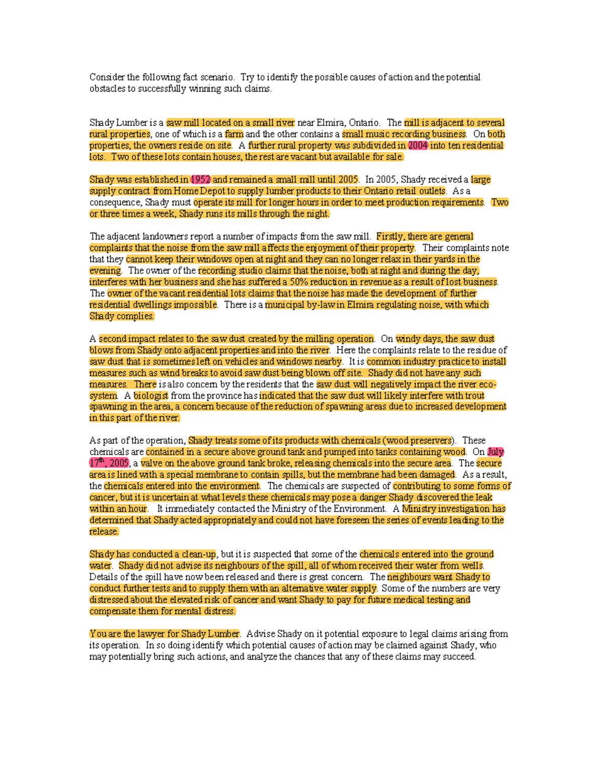Tort scenario - Nice - Consider the following fact scenario. Try to ...