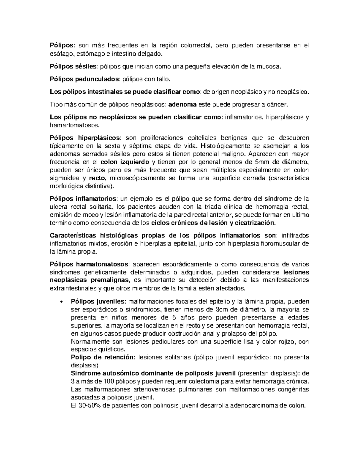 Neoplasias del colon - Patologia de robbin y cotran - Pólipos: son más ...