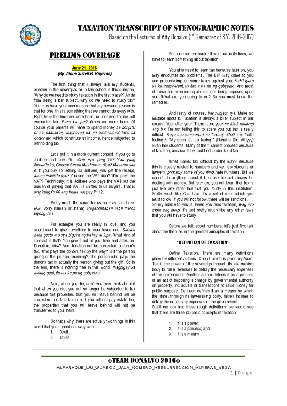 tax compilation - - Studocu