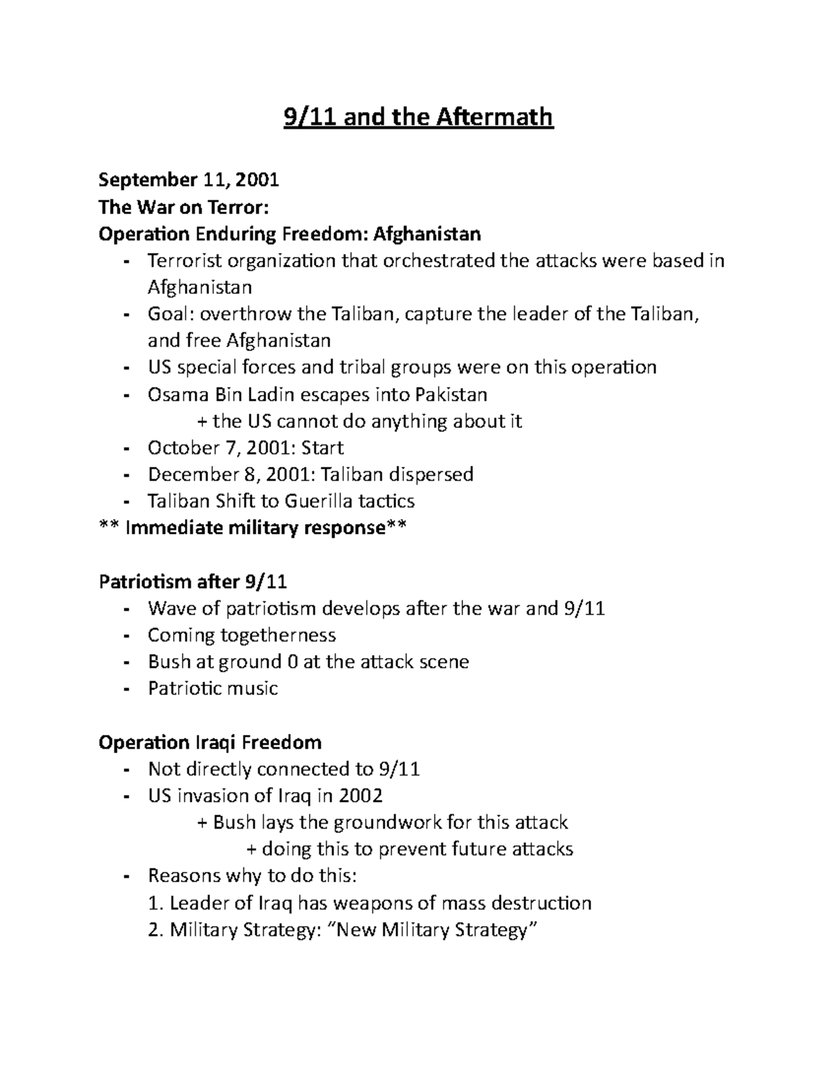 9:11 and the Aftermath 7:26 - 9/11 and the Aftermath September 11, 2001 ...