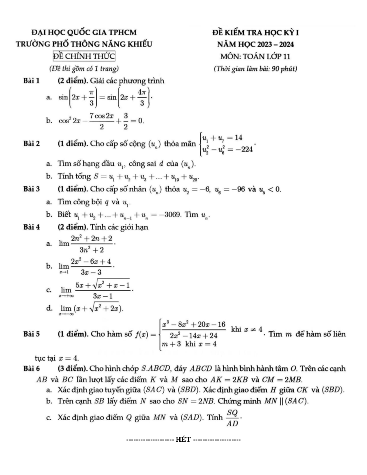 Phổ thông năng khiếu - math - nhập môn toán 11 - HẾT - - Studocu