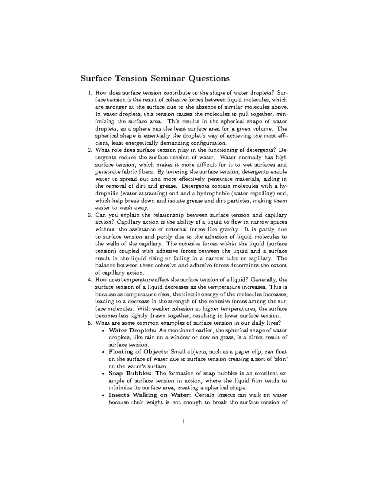 50Q&A en - 50 Question about Surface Tension - Surface Tension Seminar ...
