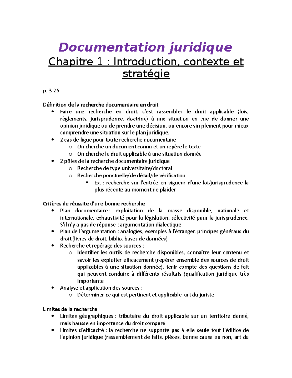 Chapitre 1 Intro contexte et stratégie - Documentation juridique ...