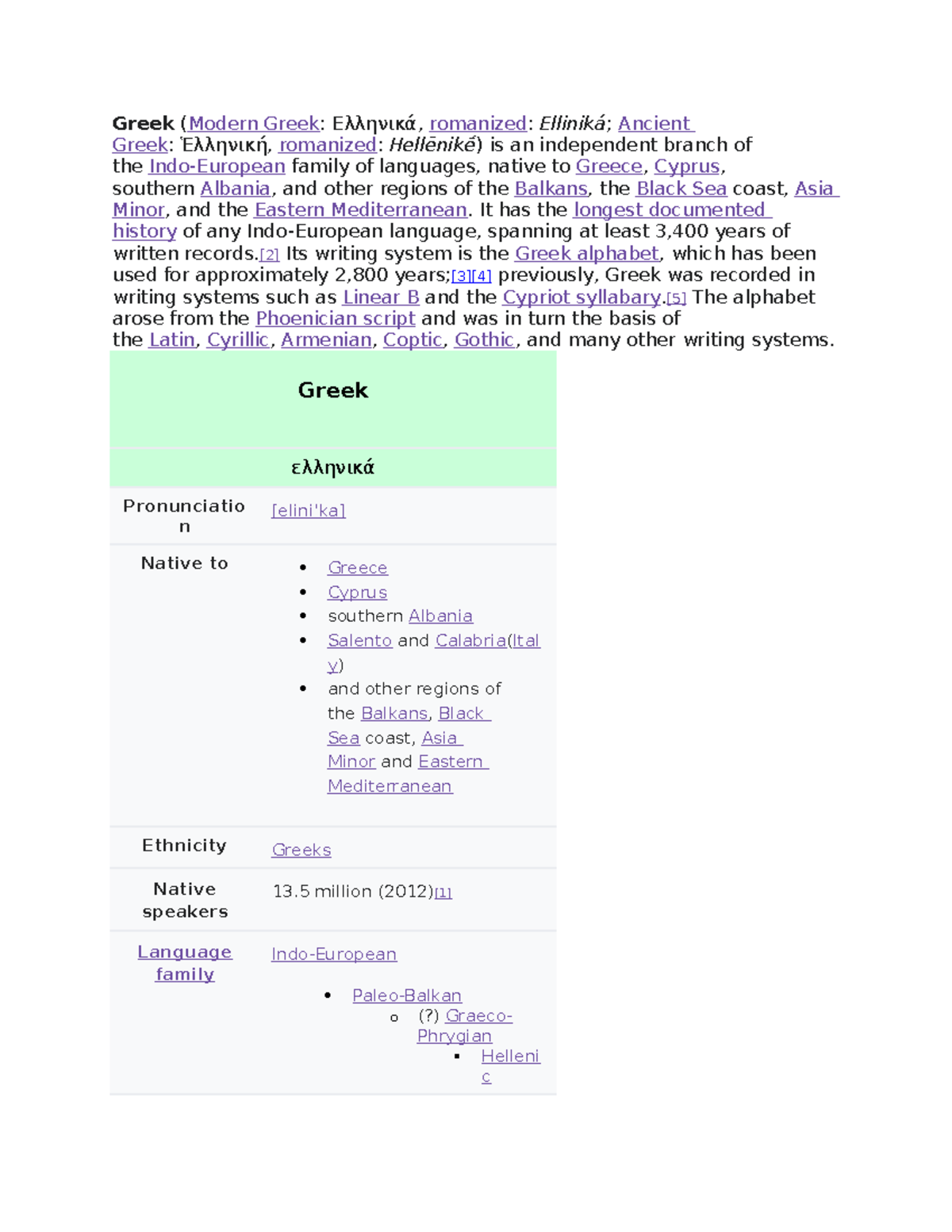 Greek - Reviewer - Greek (Modern Greek: Ελληνικά, romanized: Elliniká ...