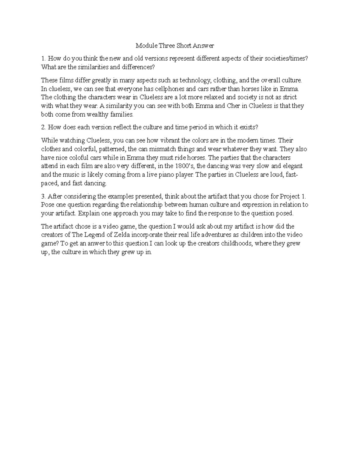 Hum100Mod3 - Mod 3 - HUM100 - SNHU - Studocu