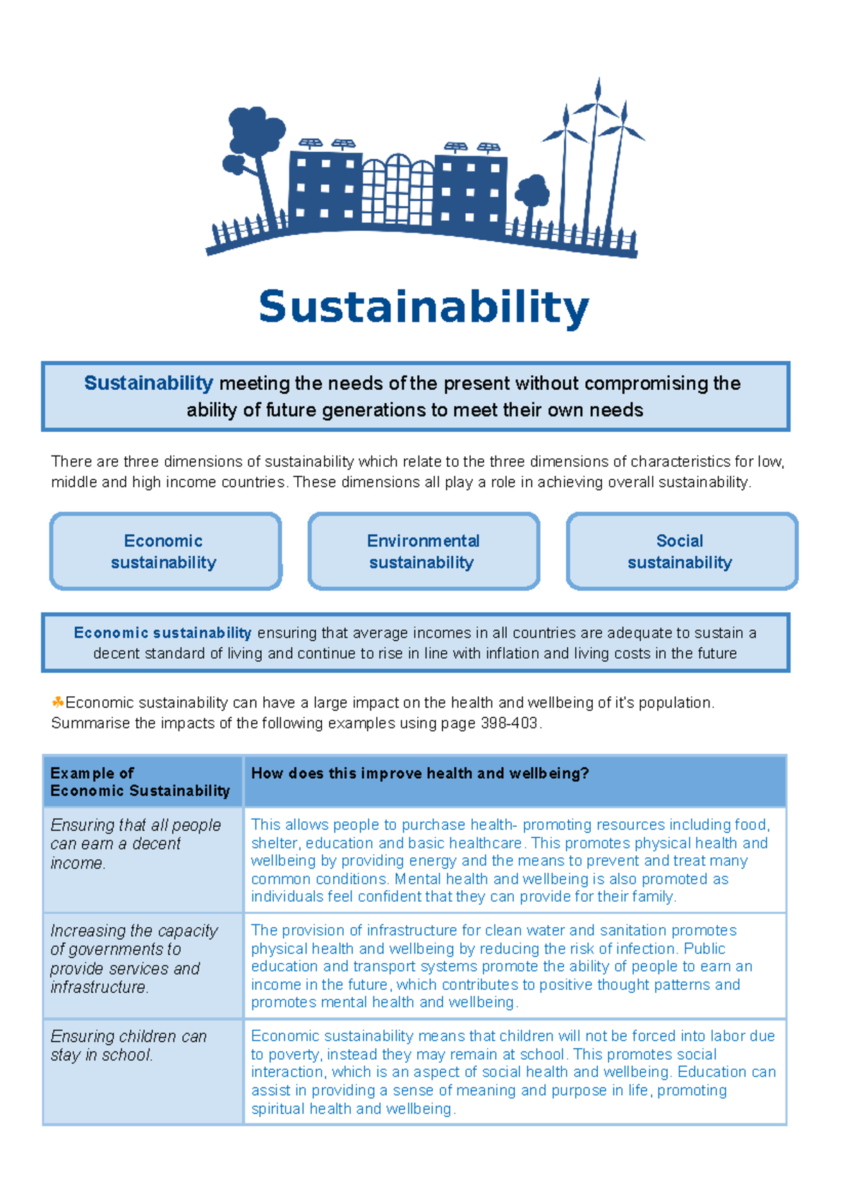 Sustainability booklet outdoor ed - Sustainability Sustainability ...