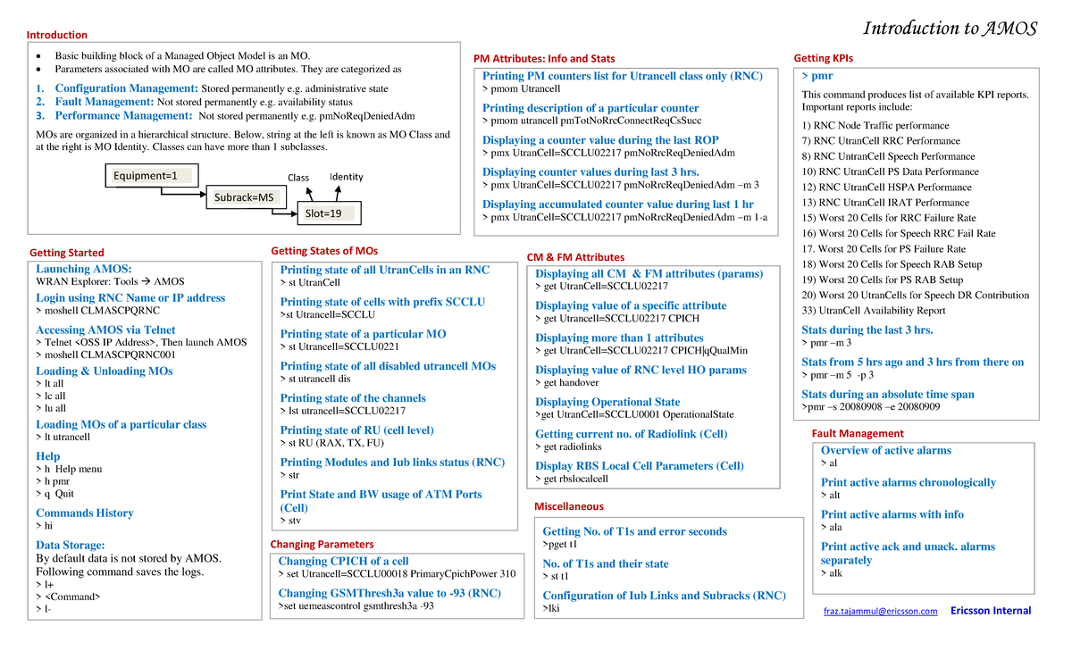AMOS Usefull commands - comandos moshell - Basic building block of a ...