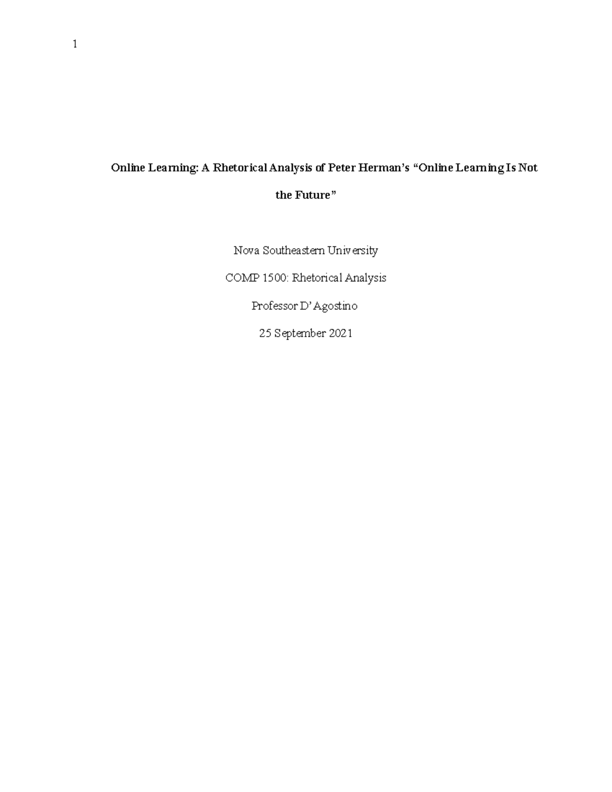 Rhetorical Analysis - After more than a year of the COVID pandemic and ...