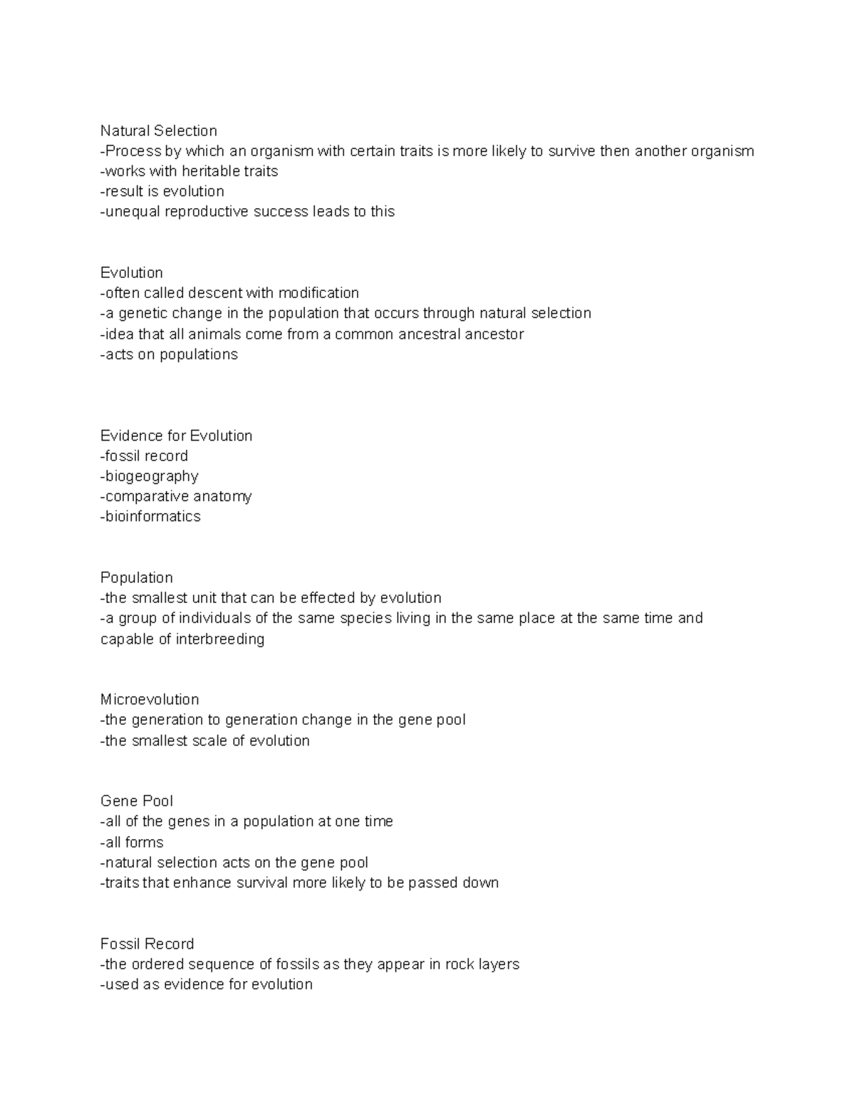 BIO 101 Chapter 5 Study Guide - Natural Selection -Process by which an ...