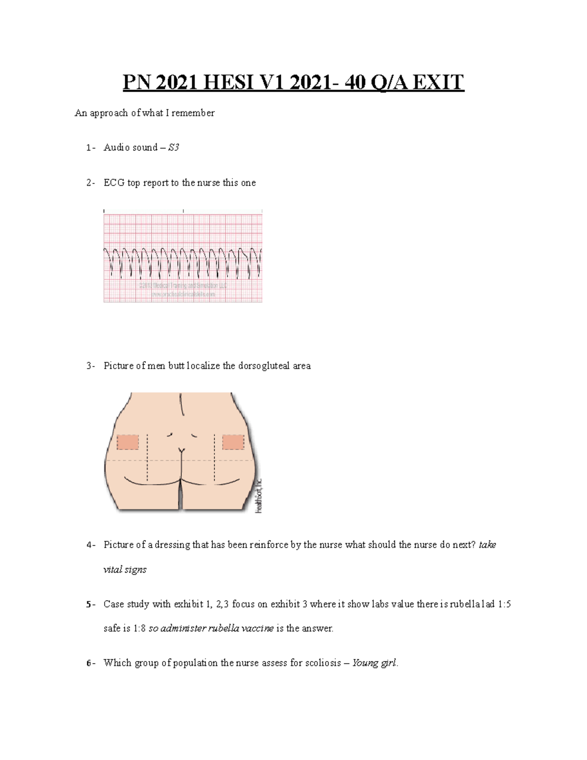 HESI PN 2021 V1 50 Q A - Hesi - PN 2021 HESI V1 2021- 40 Q/A EXIT An ...