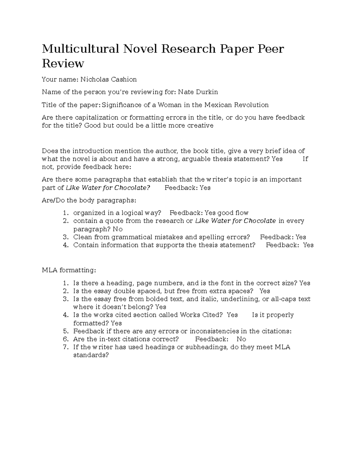 Multicultural Novel Research Paper Peer Review - Multicultural Novel ...