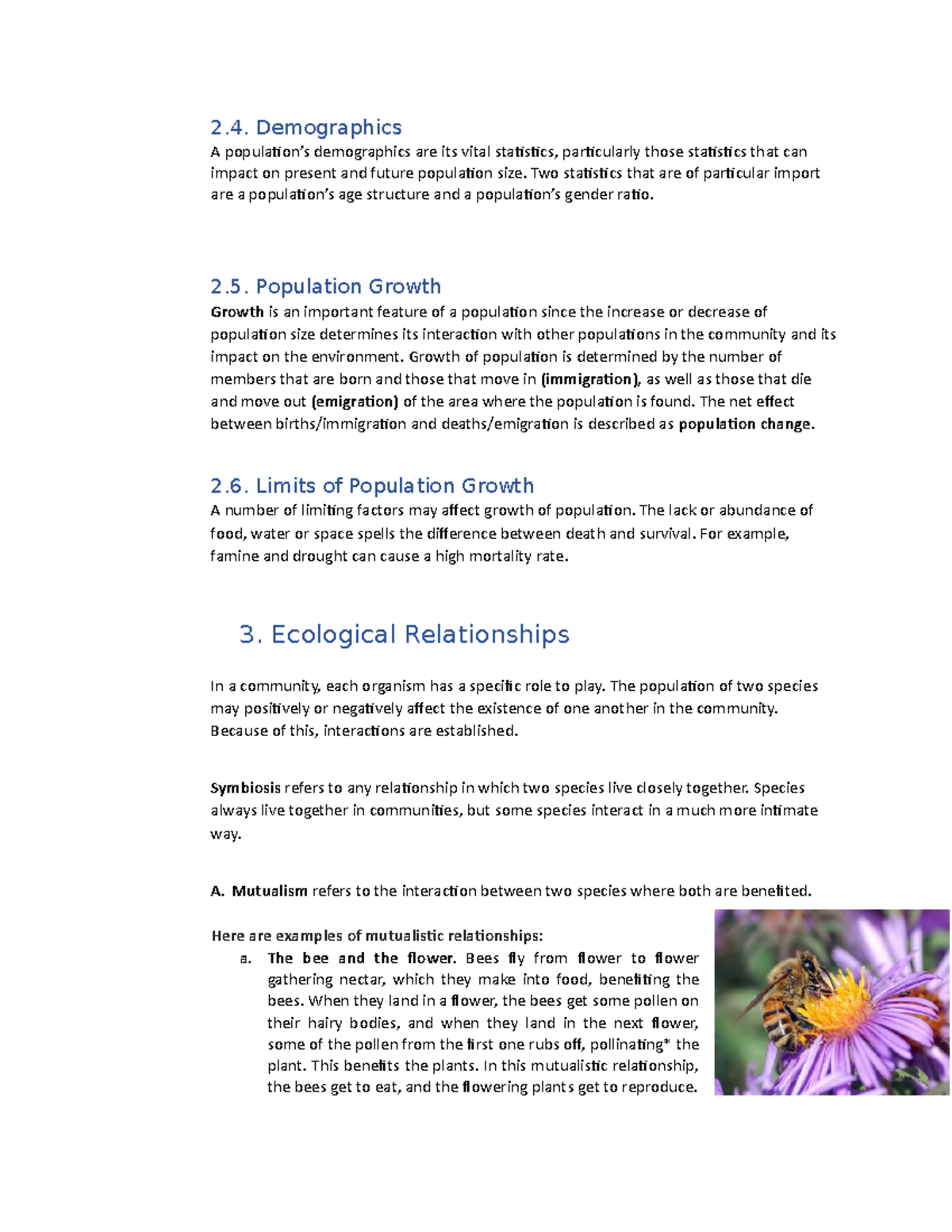 Environmental Science. Module 4 - 2. Demographics A population’s ...