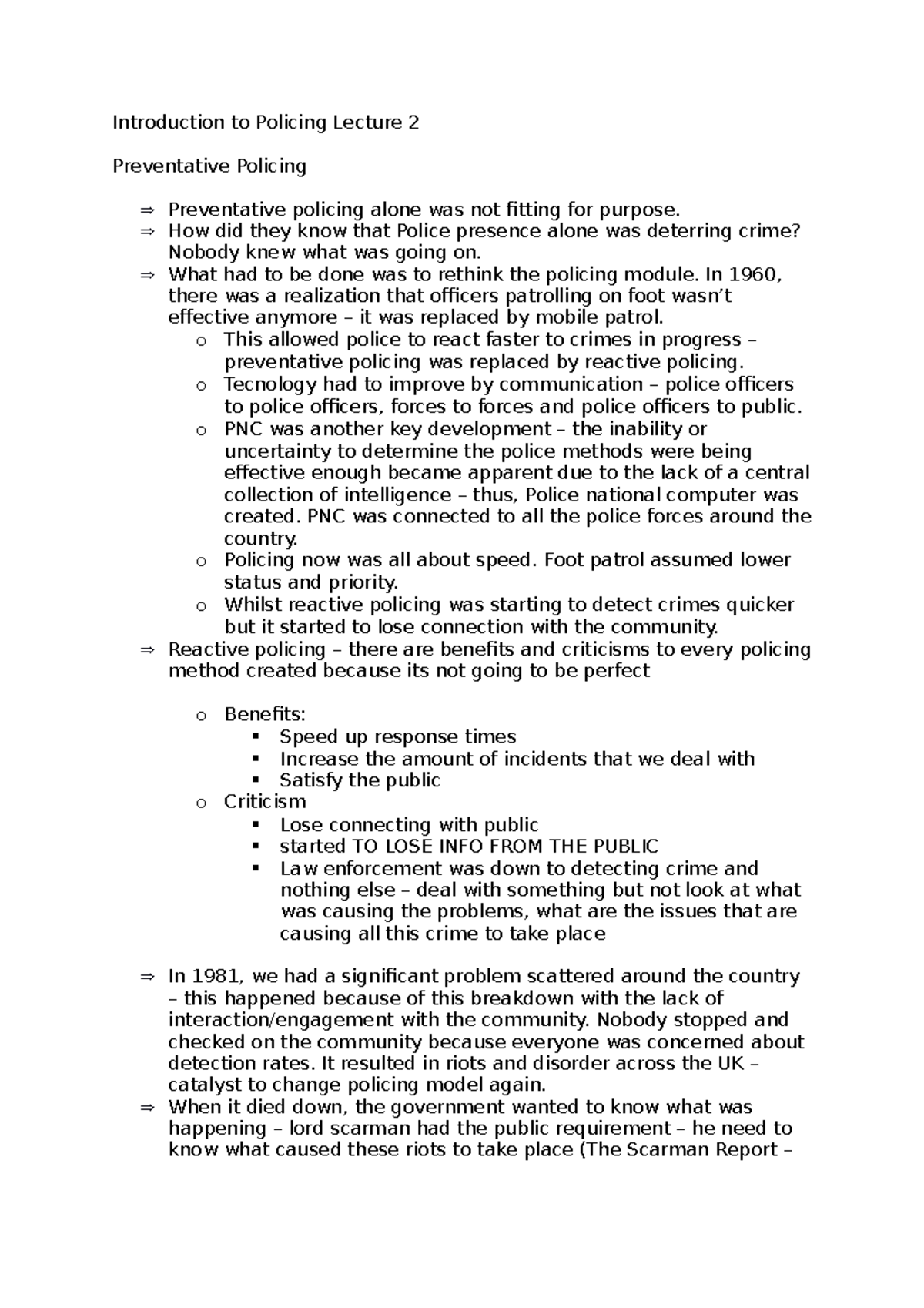 History, Structure and Management of UK Police Service (England and ...