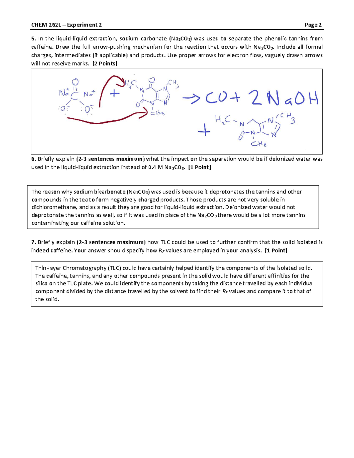 Bad Organic Chemistry Example of Synthesis - CHEM 262L – Experiment 2 ...