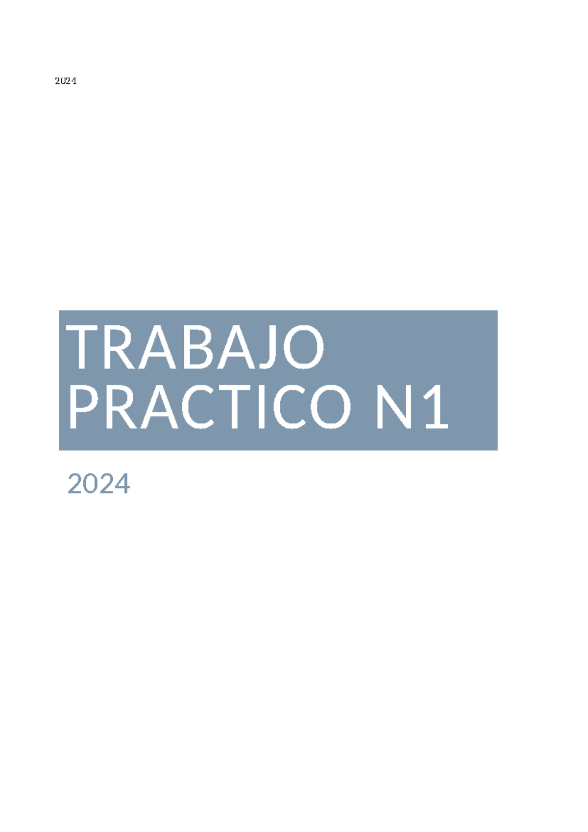 TP1 2024 Trabajo Practico - TRABAJO PRACTICO N 2024 2024 Diagrama de base de datos BASE DE DATOS ...