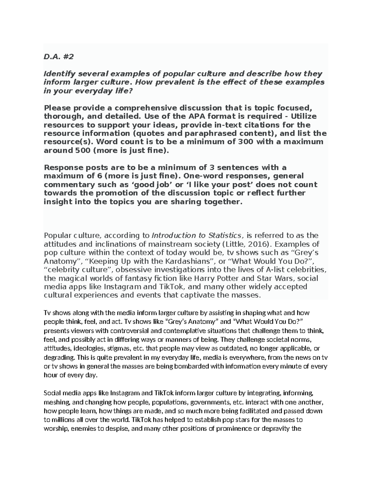 Two Examples Of Popular Culture at Dawn Boykins blog