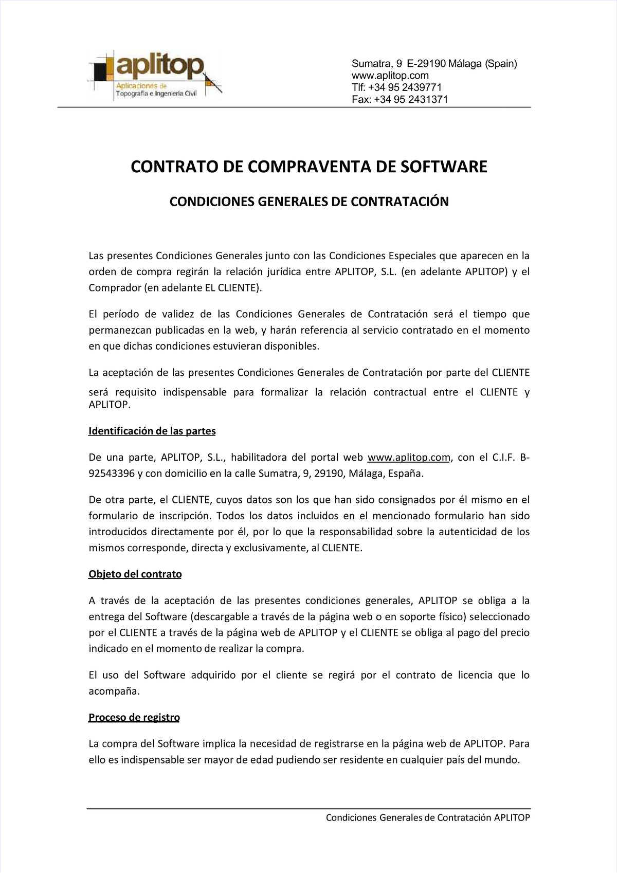 Pdf-contrato-software compress - aplitop.comwww.aplitop Tlf: +34 95 ...