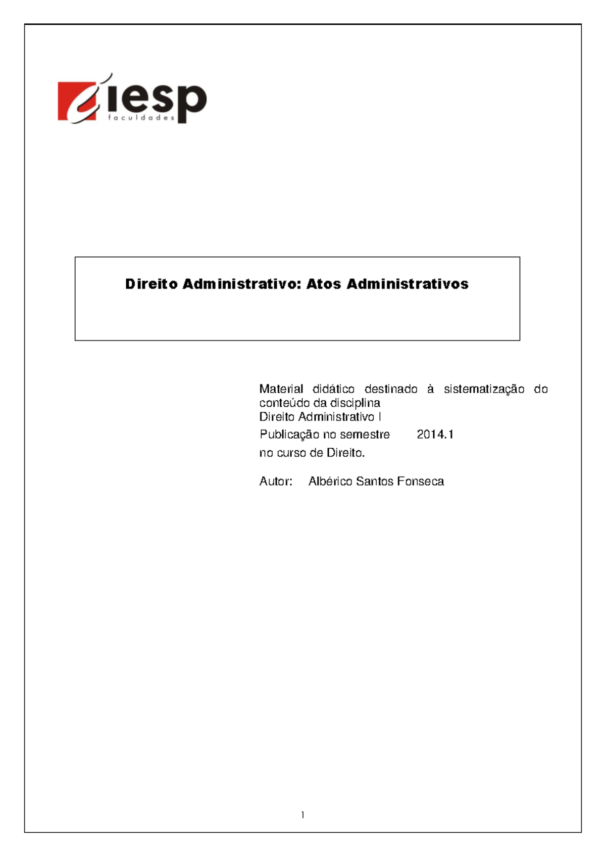 ATOS Administrativos - ATOS ADM - Material didático destinado à ...