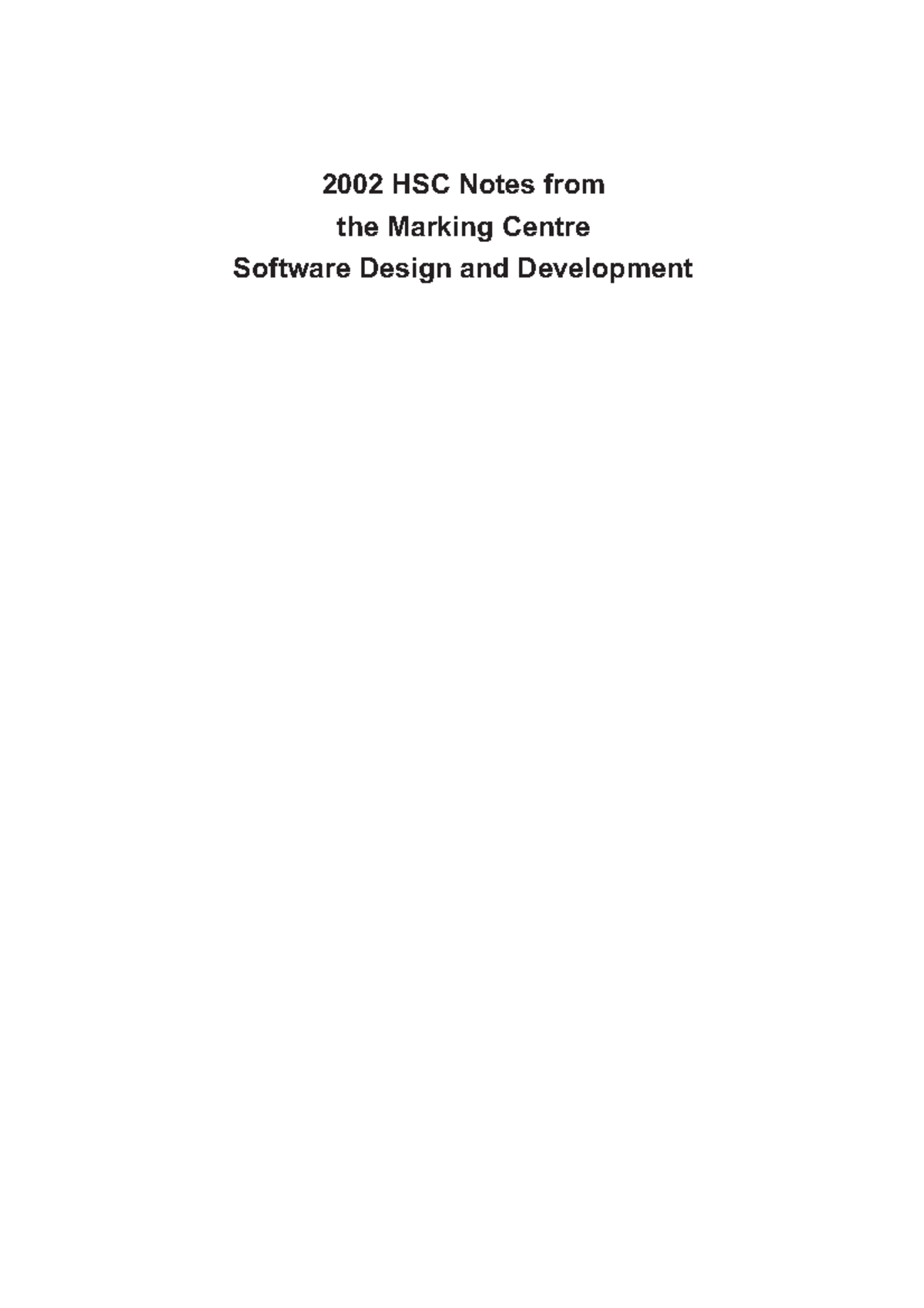 2002 markingguidelines - ####### 2002 HSC Notes from ####### the ...