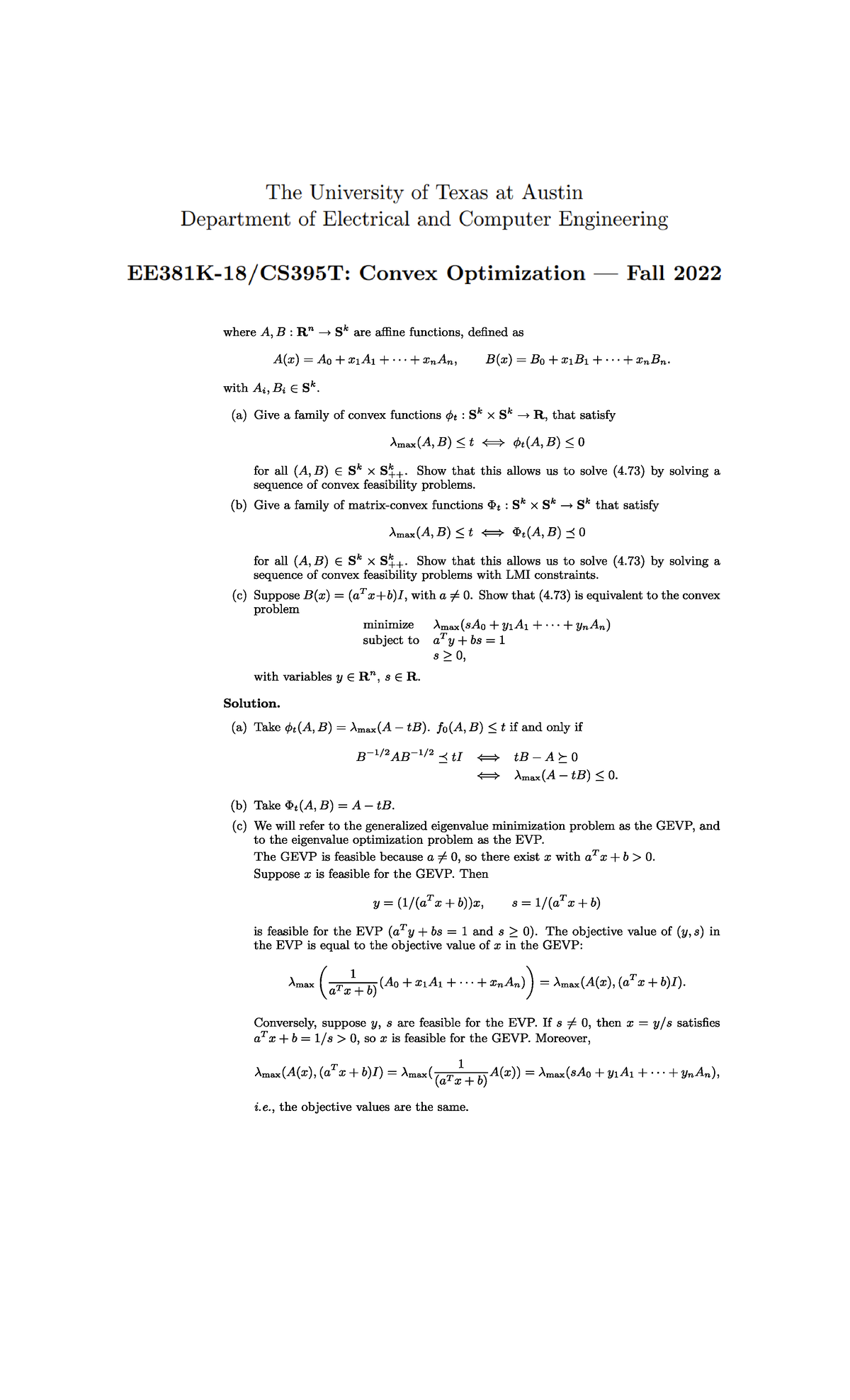 Convex Practice 114 Ece 381k Studocu