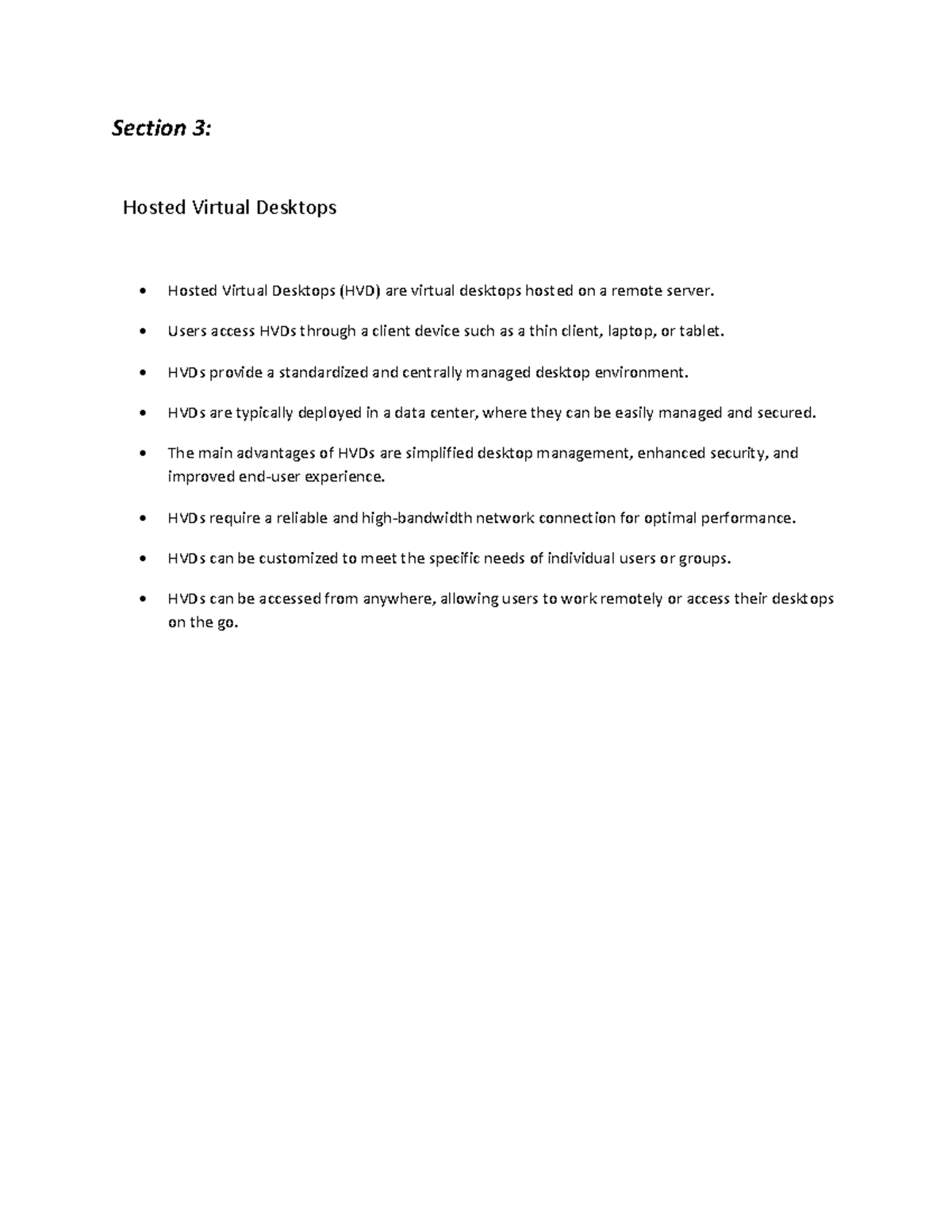 Desktop Virtualization Learning Plan 3 - Section 3: Hosted Virtual ...