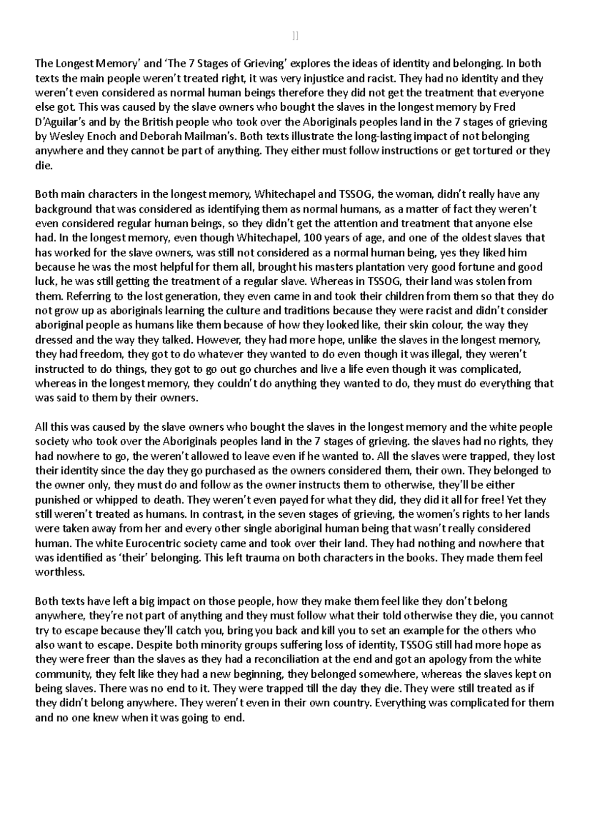 2020 Timed Writing - complete - ]] The Longest Memory’ and ‘The 7 ...