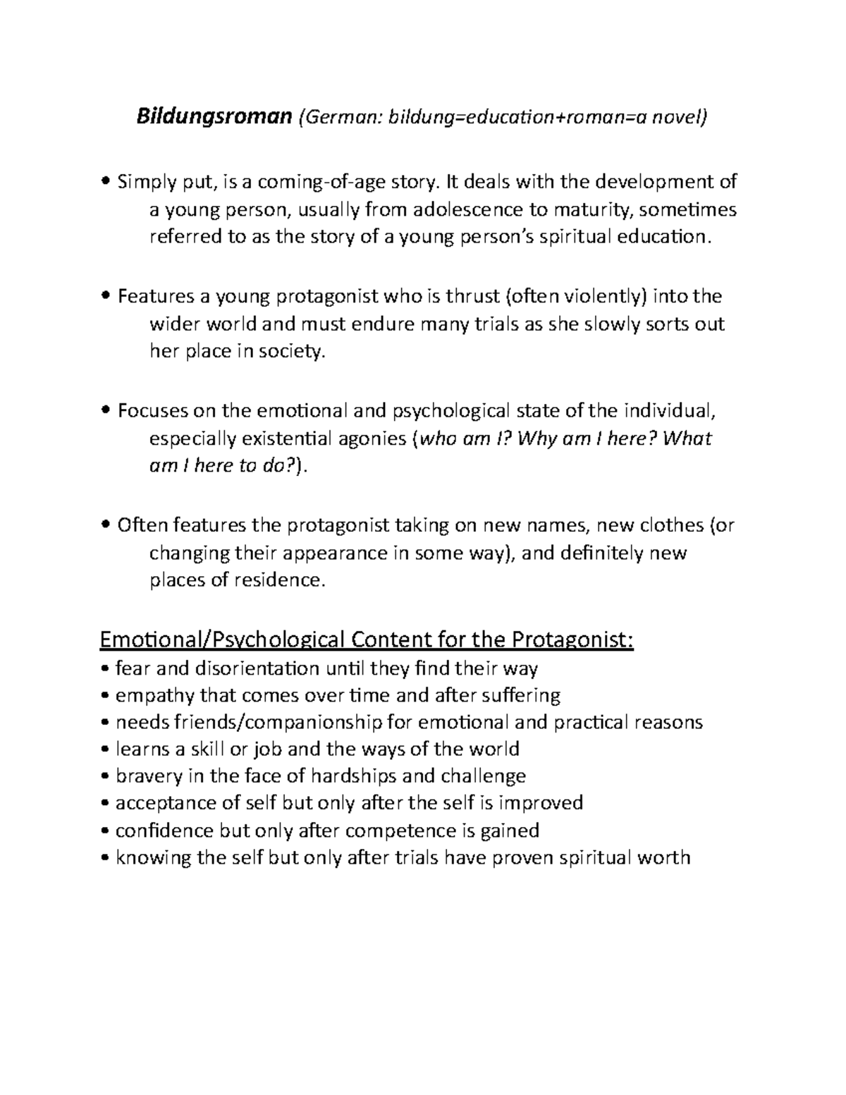Bildungsroman - Dr. Stevenson UNL ENGL 216 Children's Literature coming ...