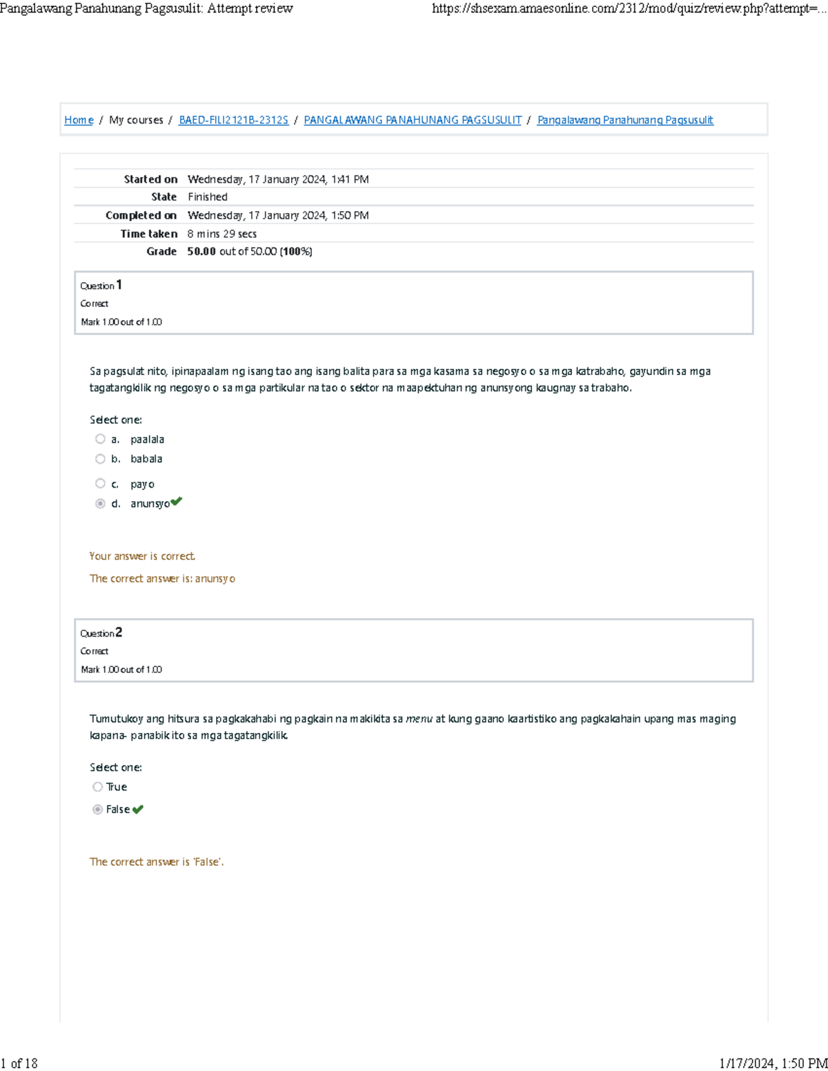 BAED FILI21B Pagsulat sa Filipino sa Piling Larangan Tech Voc 2nd ...