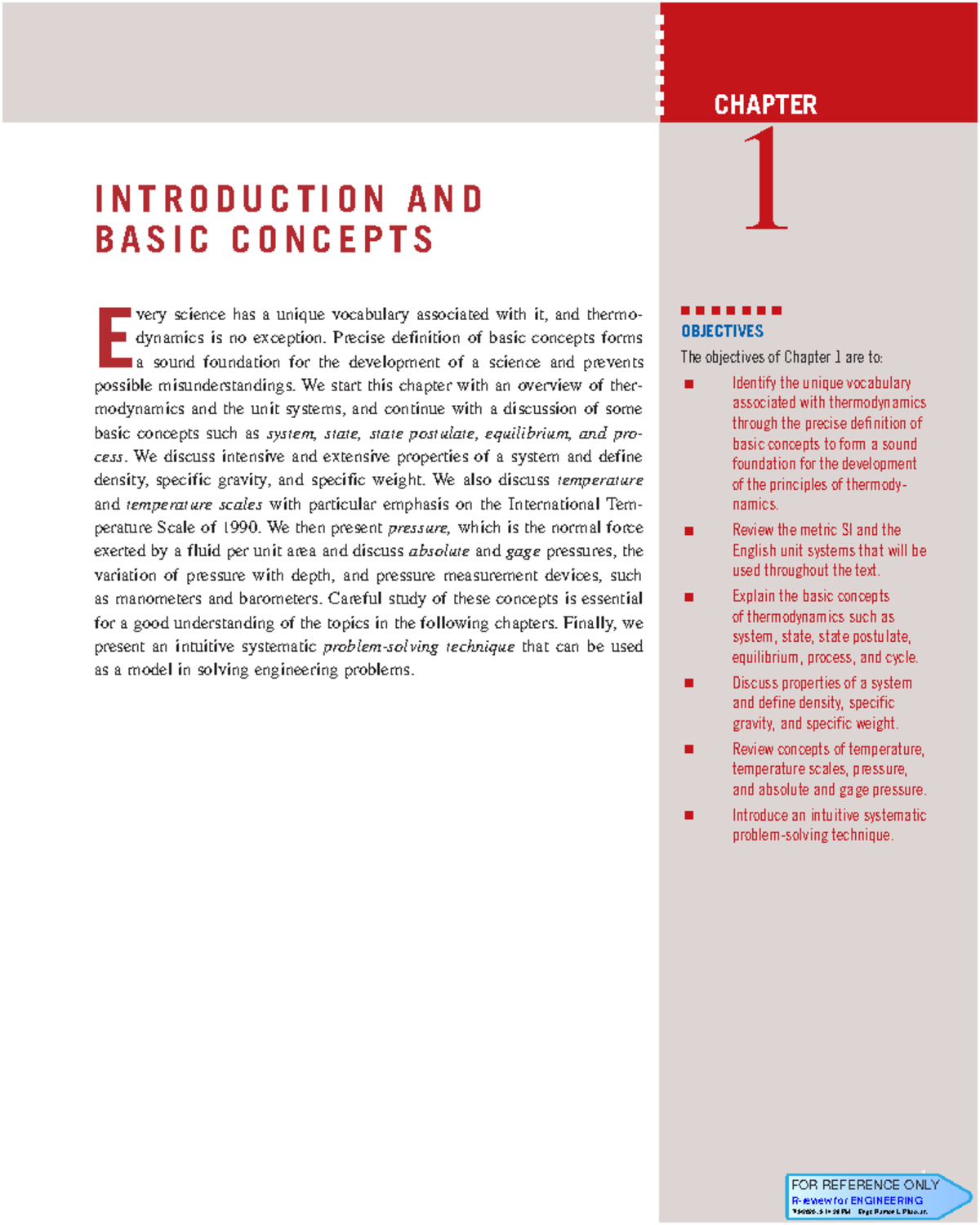 Chapter 1 Thermodynmaics Introduction and basic concept - 1 I N T R O D ...