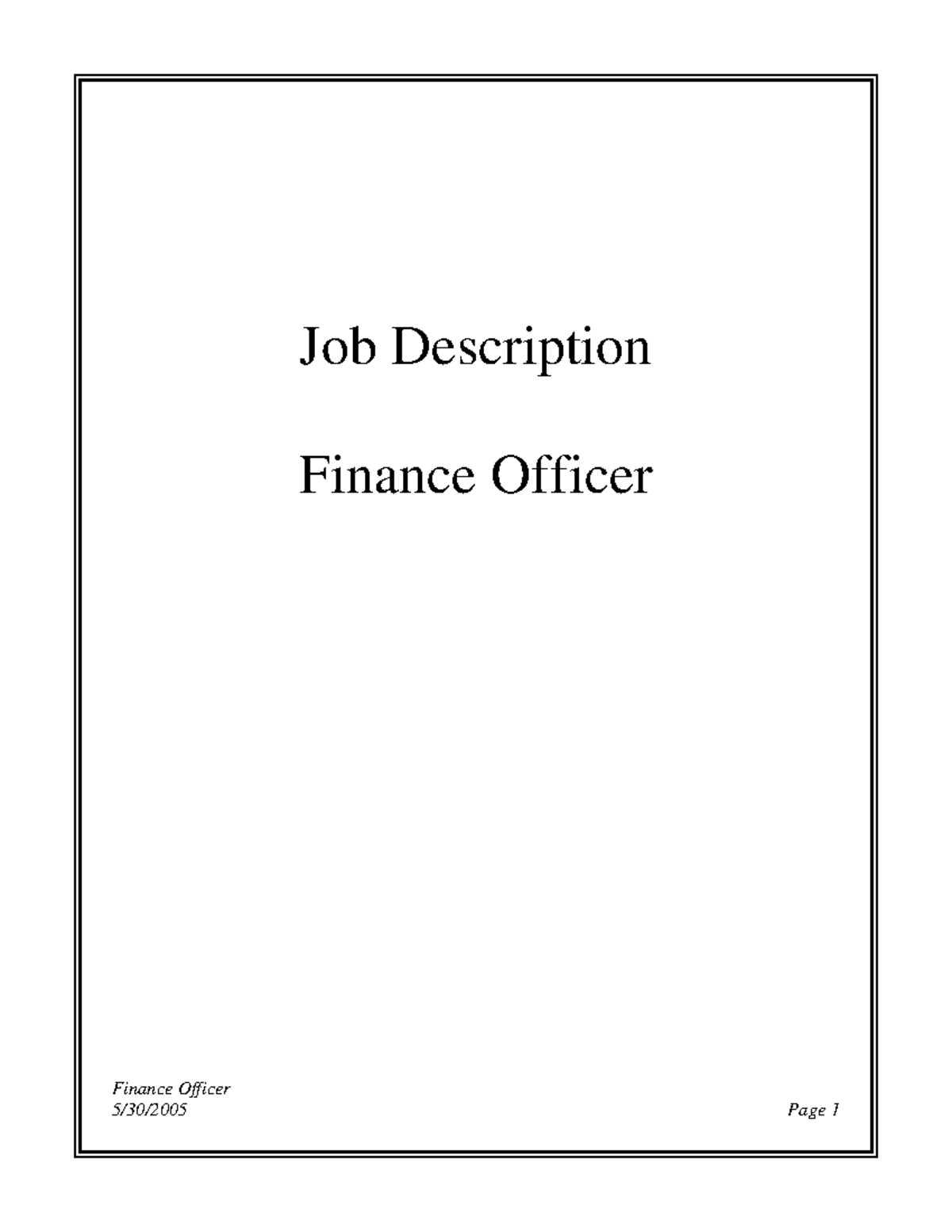 2 Job-Description of Finance Officer - Finance Officer Job Description ...